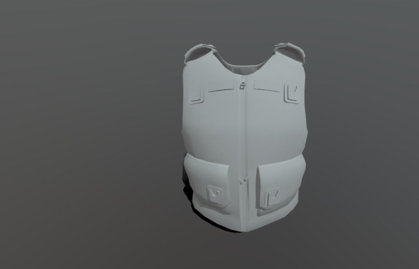 police vest base model 3D model | CGTrader