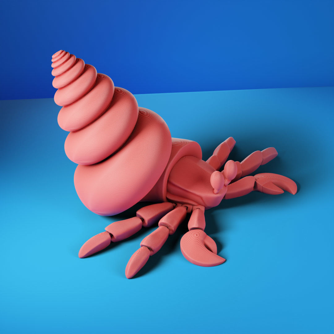 FLEXI HERMIT CRAB 3D model 3D printable | CGTrader