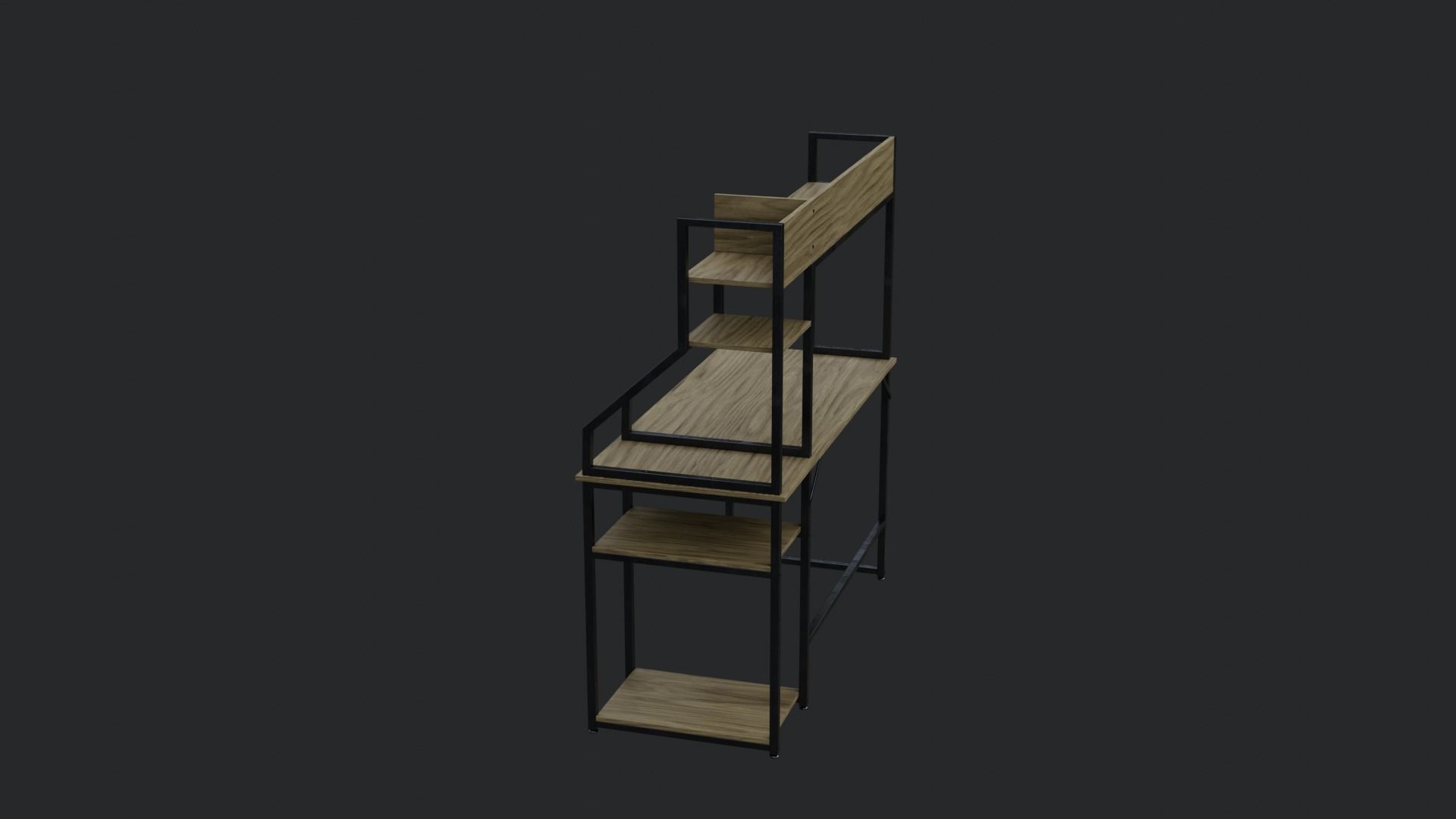 3D model computer desk and shelf VR / AR / low-poly | CGTrader