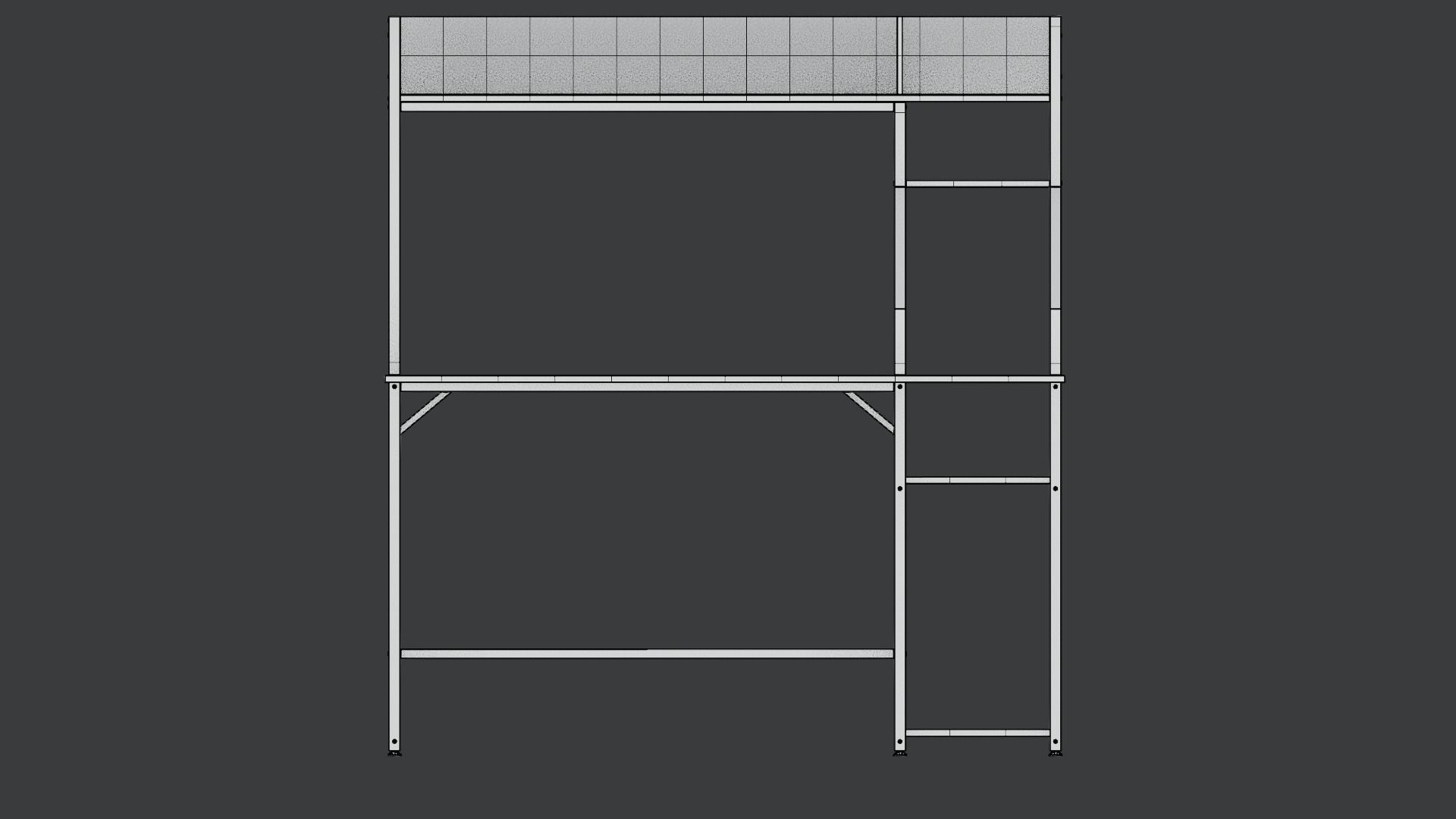 3D model computer desk and shelf VR / AR / low-poly | CGTrader