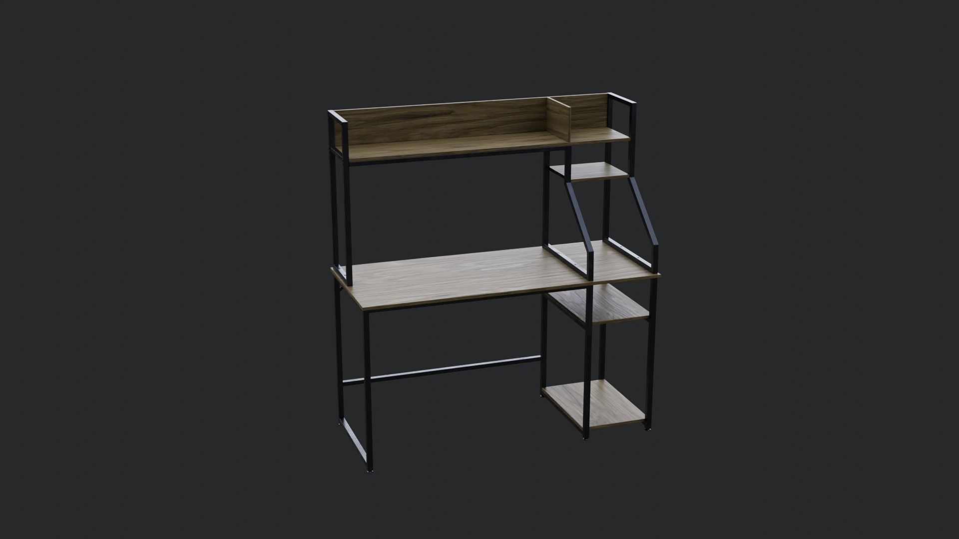3D model computer desk and shelf VR / AR / low-poly | CGTrader