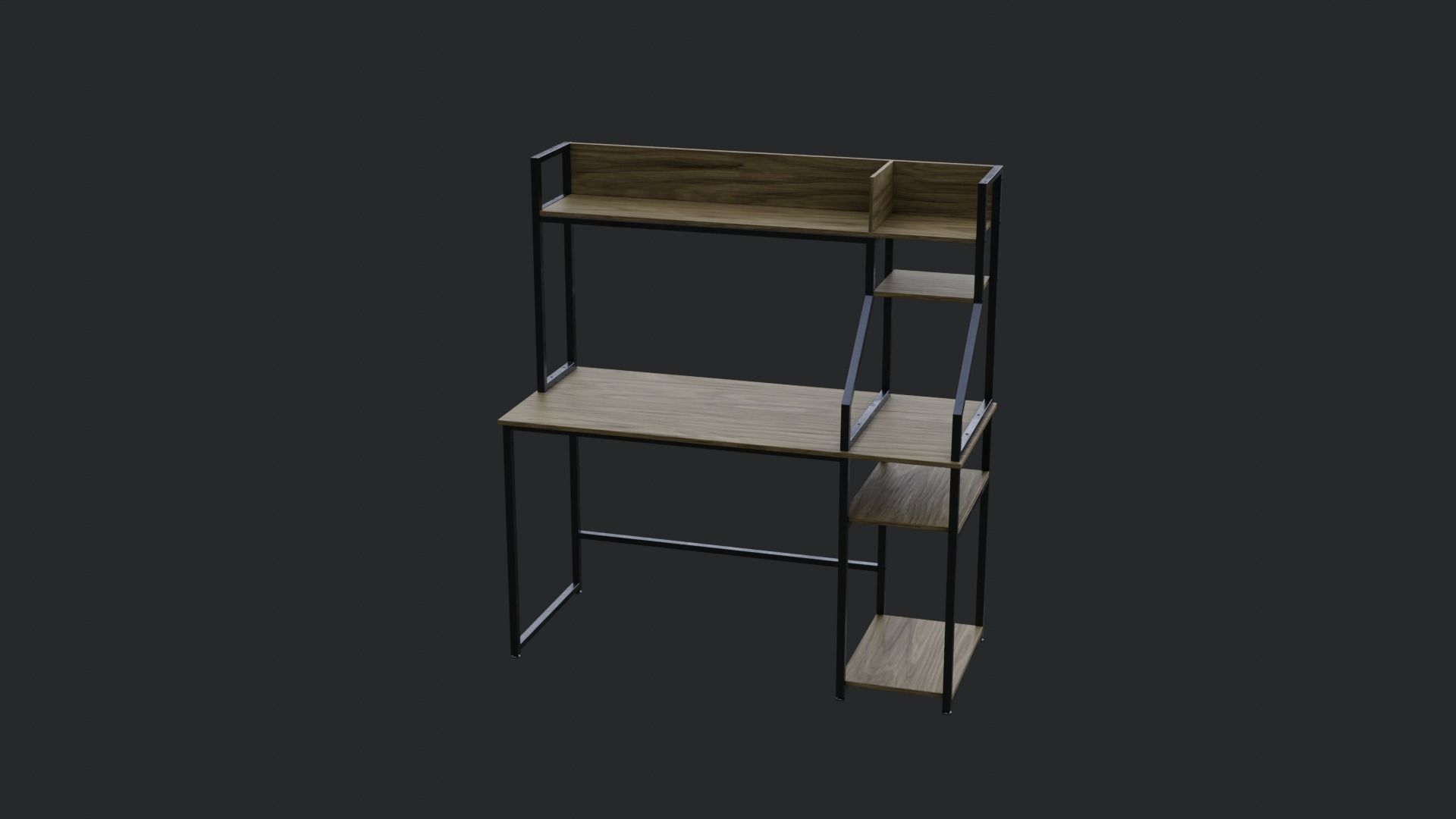 3D model computer desk and shelf VR / AR / low-poly | CGTrader