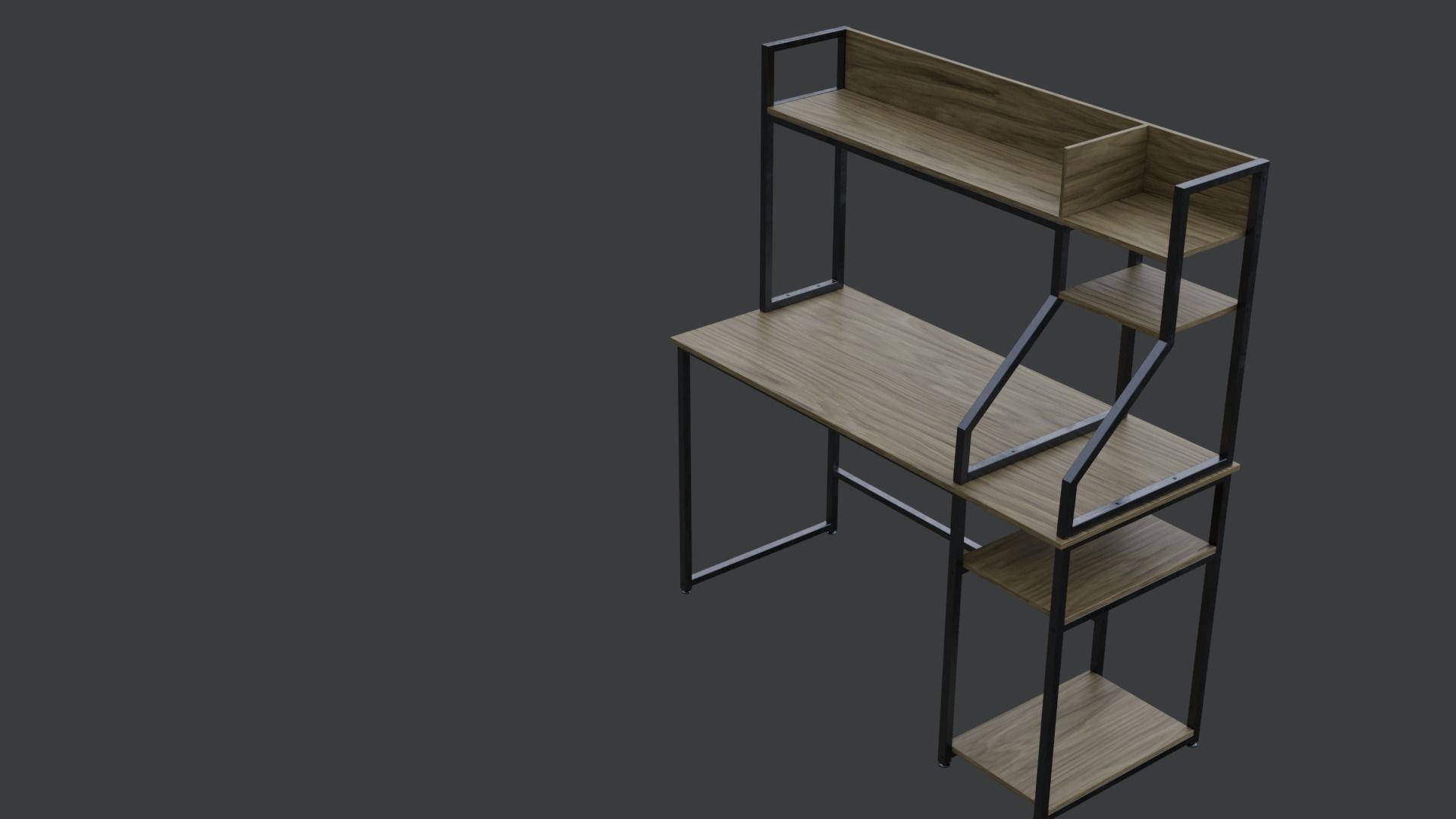 3D model computer desk and shelf VR / AR / low-poly | CGTrader