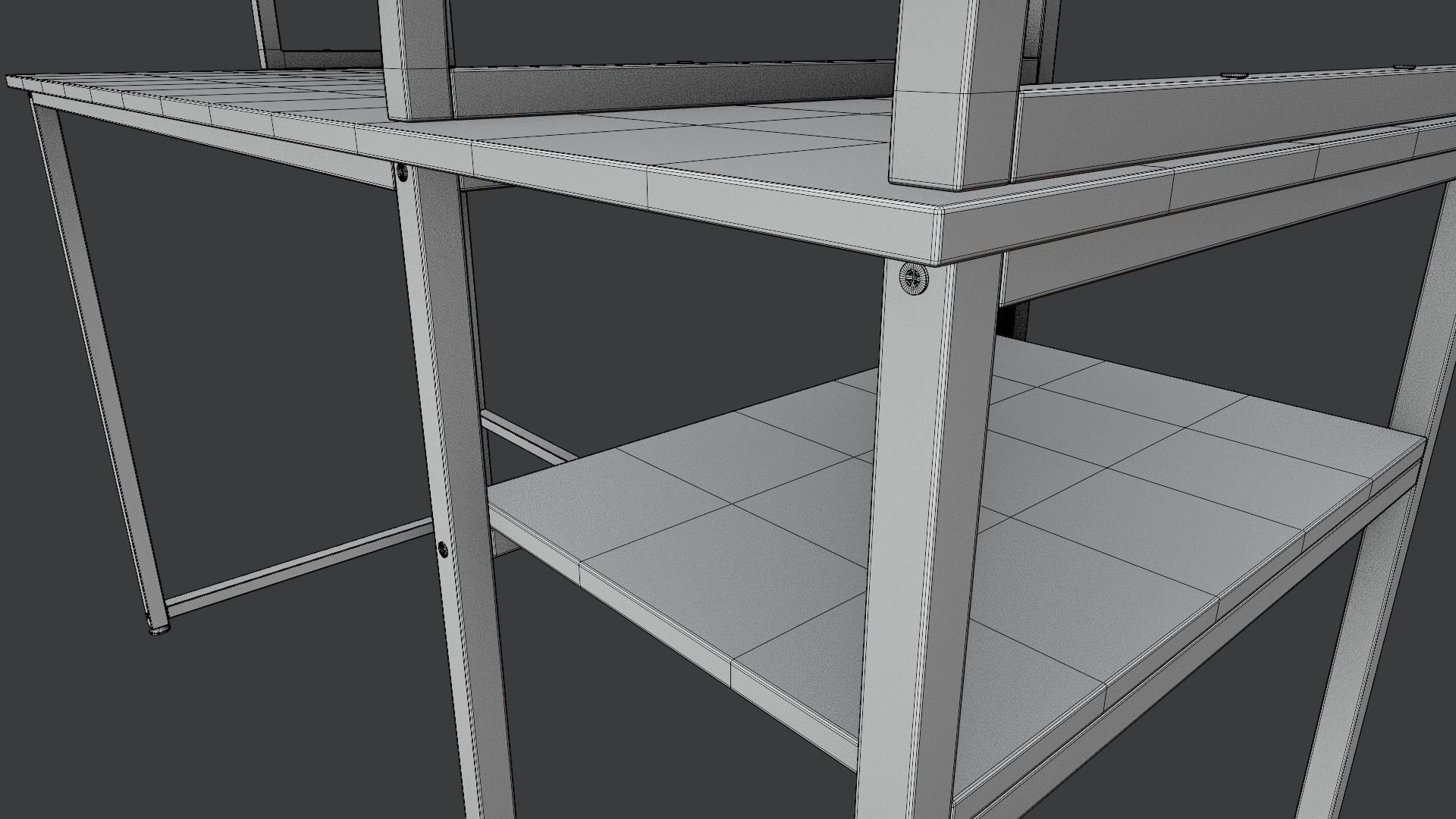 3D model computer desk and shelf VR / AR / low-poly | CGTrader