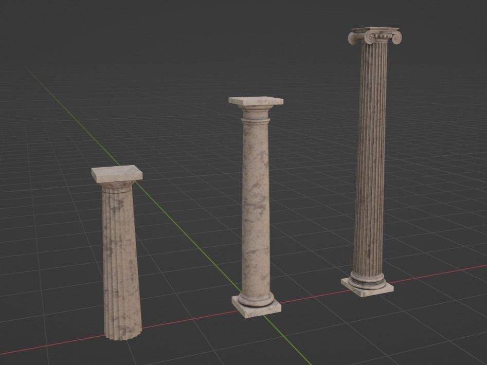 Classical columns 3D model | CGTrader