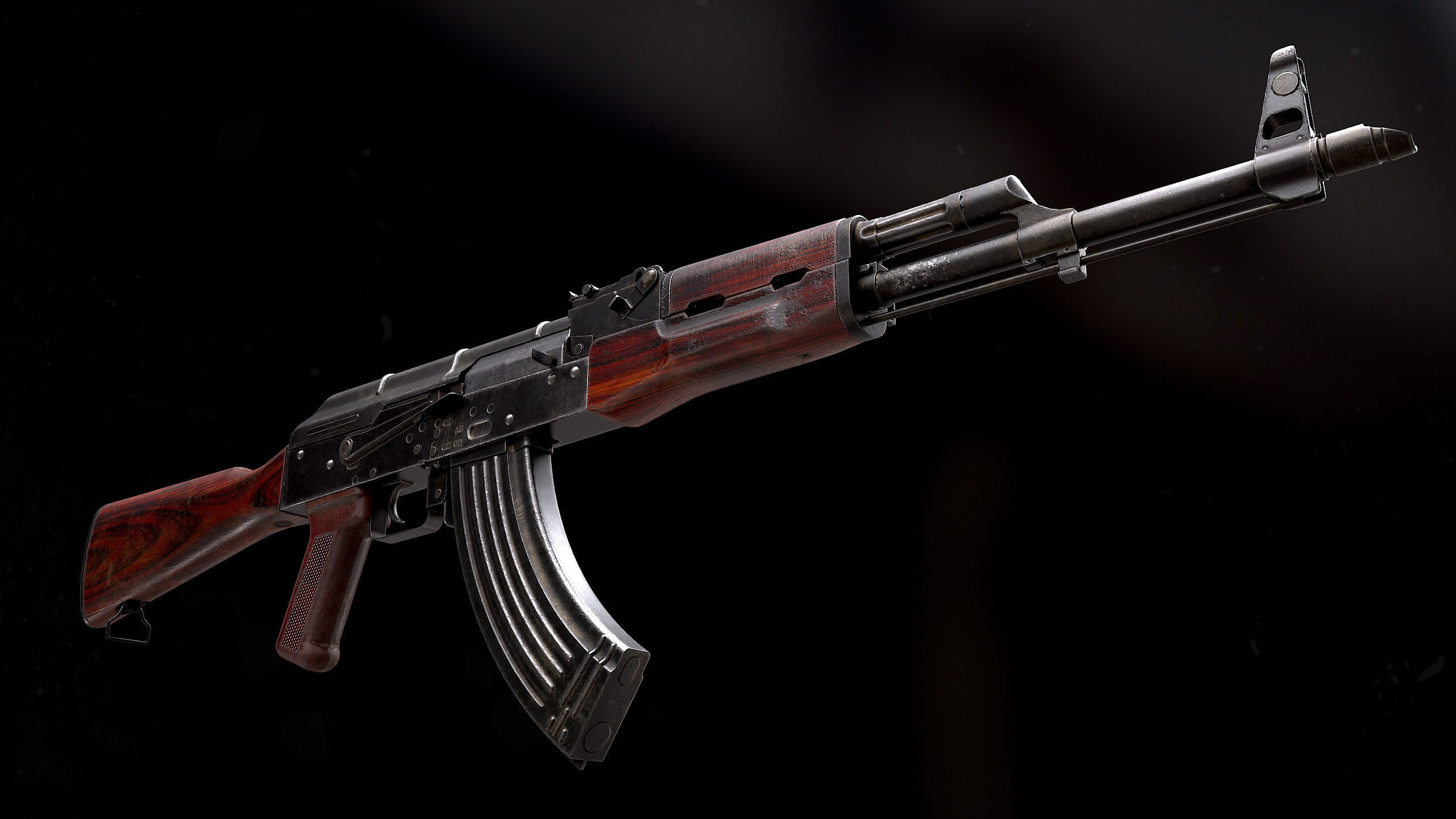 3D model AKM Rifle - PBR Game Ready VR / AR / low-poly | CGTrader