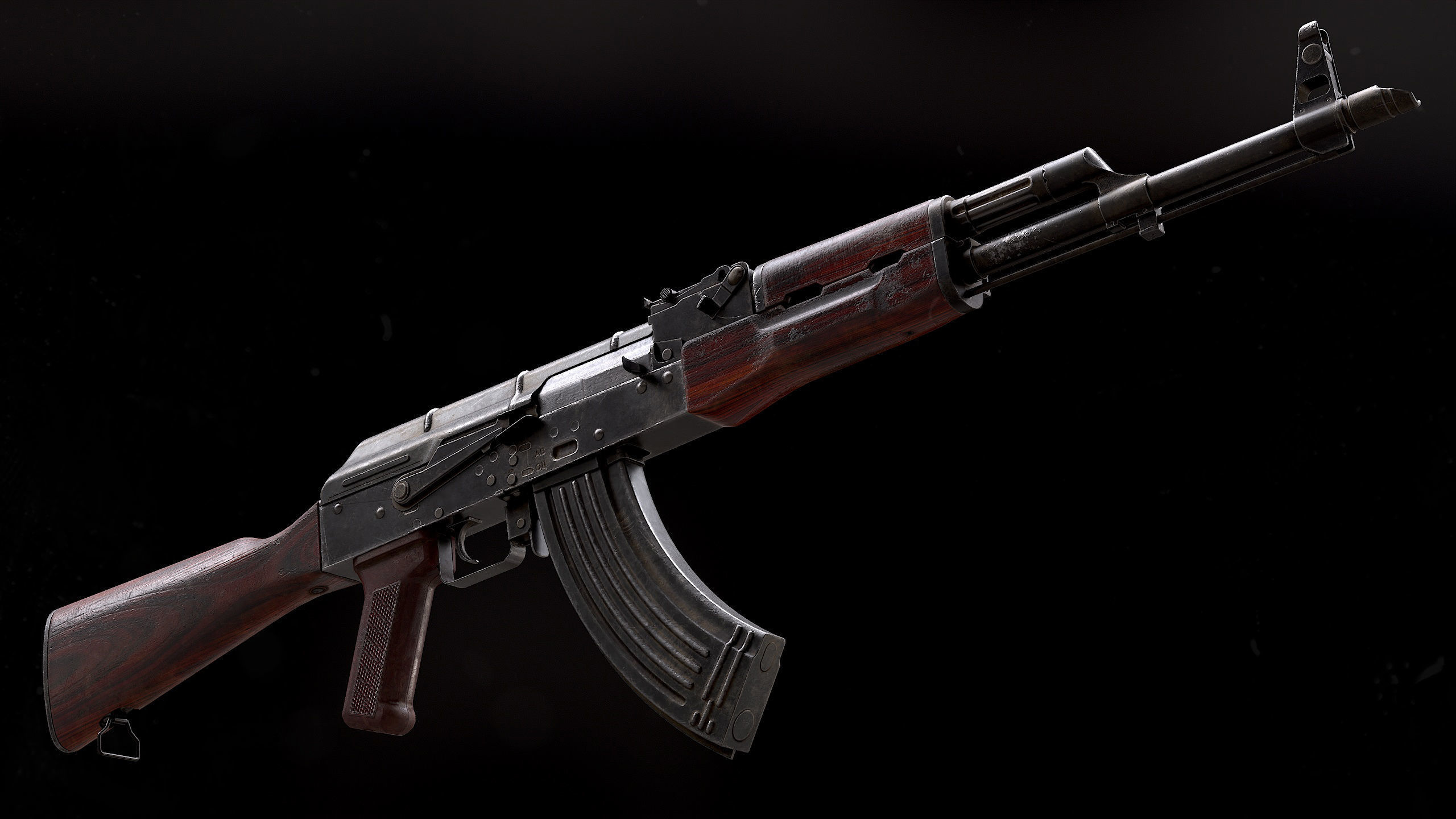 3D model AKM Rifle - PBR Game Ready VR / AR / low-poly | CGTrader
