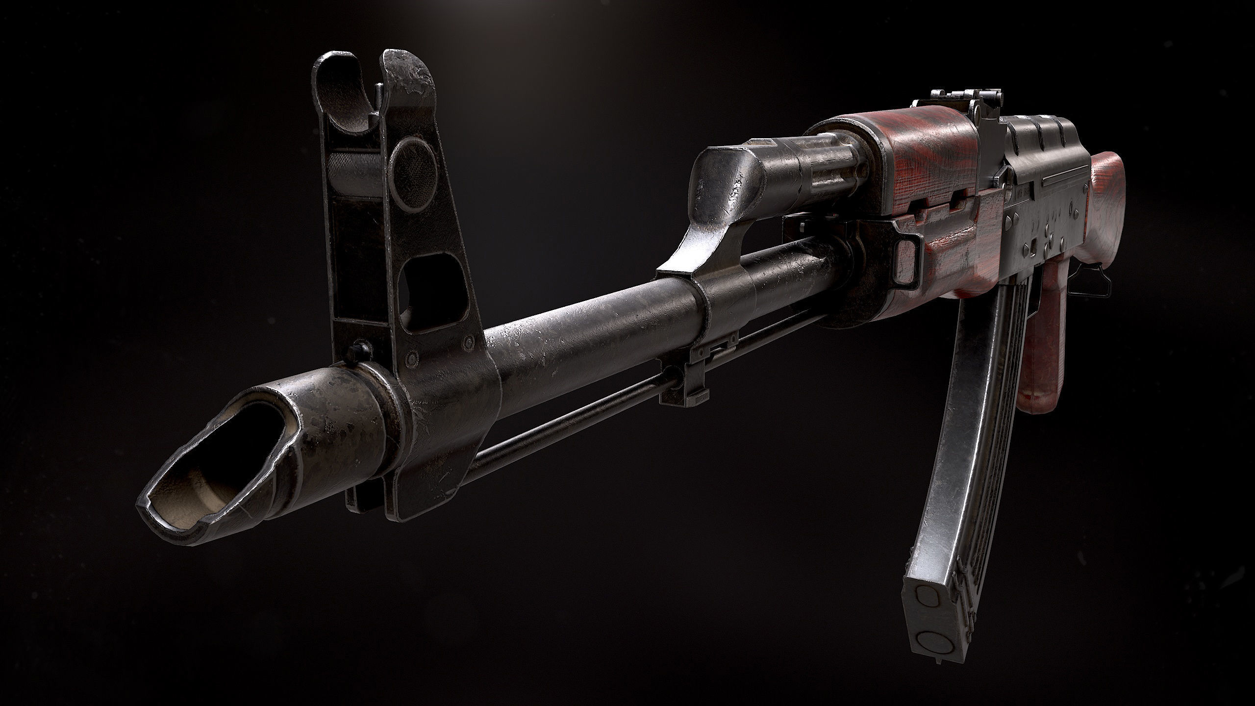 3D model AKM Rifle - PBR Game Ready VR / AR / low-poly | CGTrader