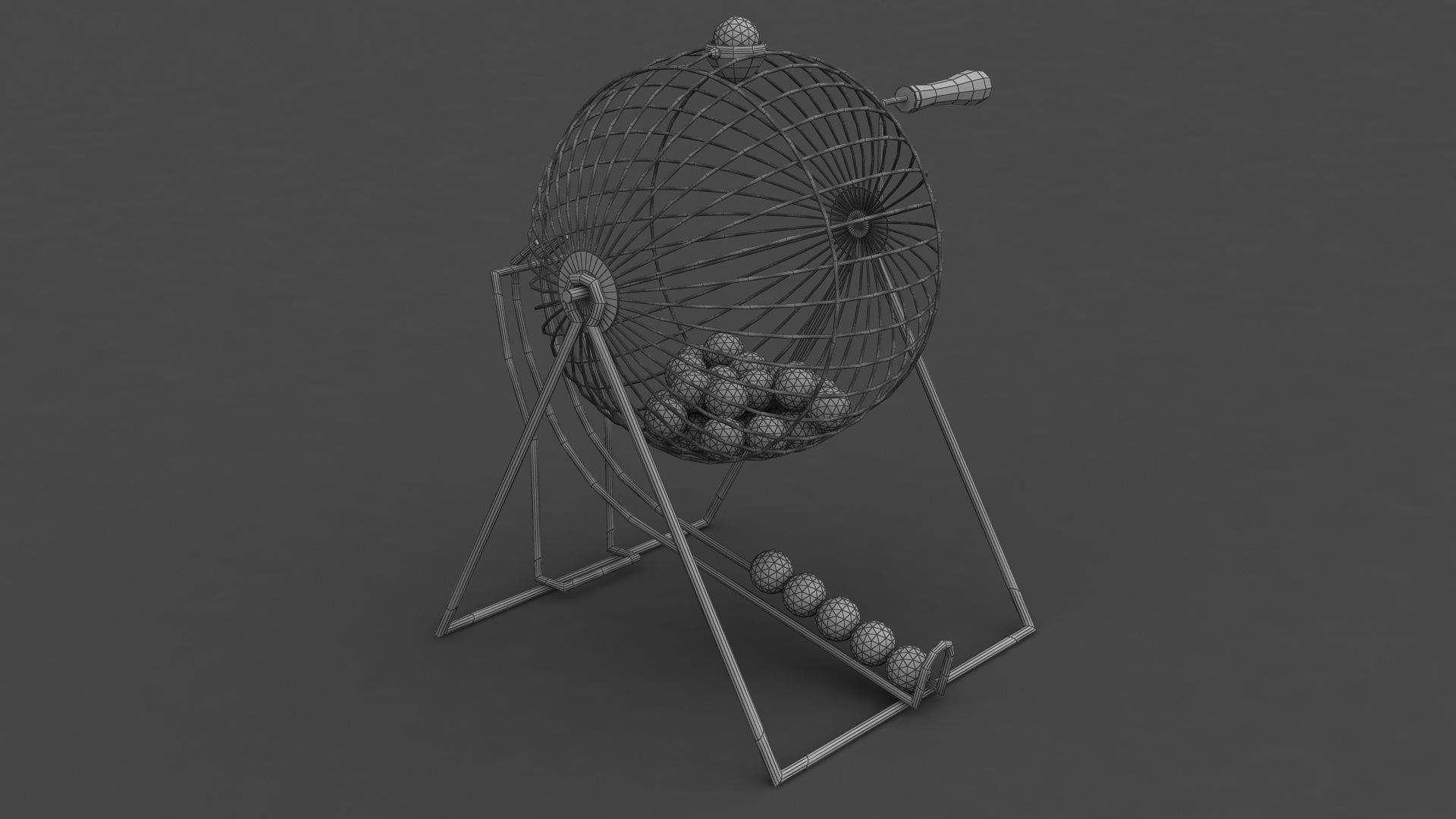 Vintage Wire Bingo Cage 3D model | CGTrader