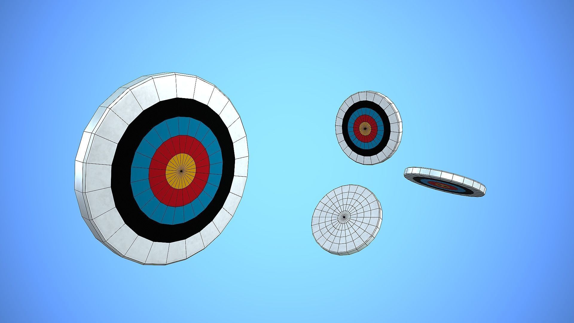 3D model ARCHERY TARGET CARTOON STYLIZED VR / AR / low-poly | CGTrader