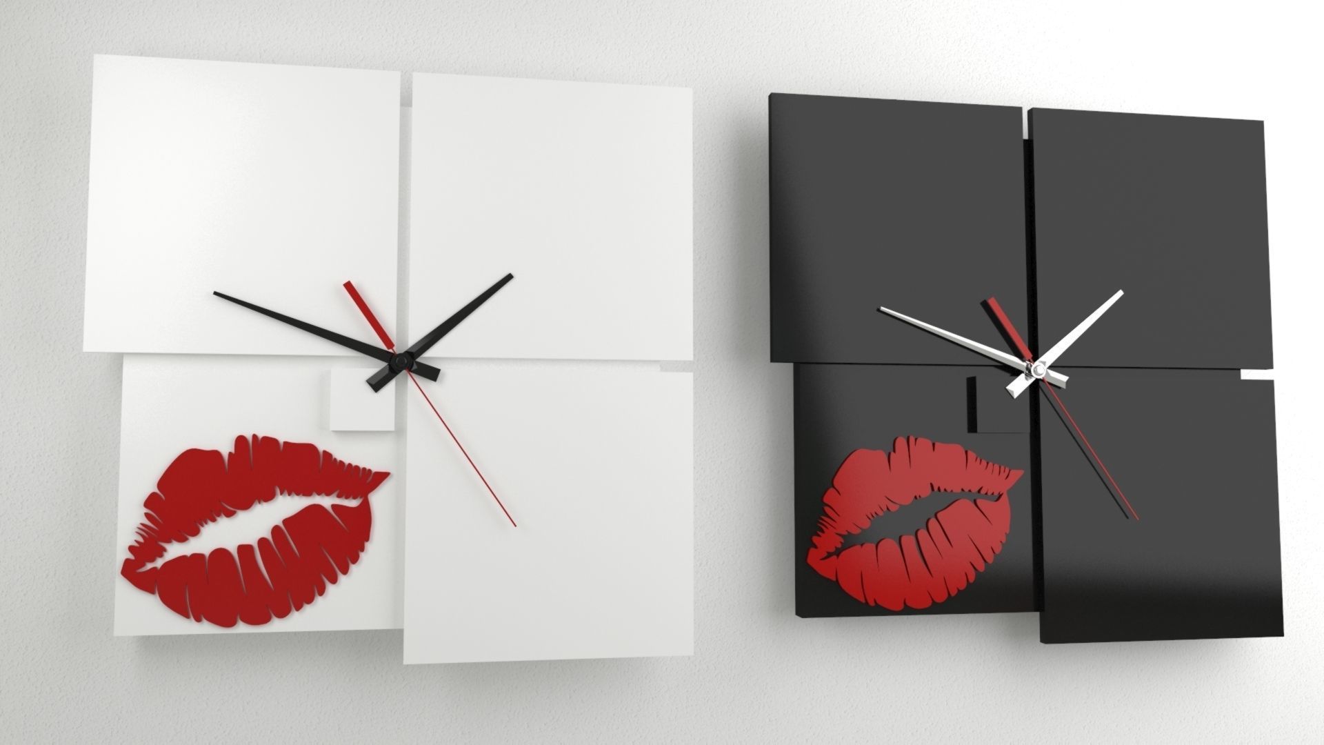 Collection of decorative wall clocks 3D model | CGTrader