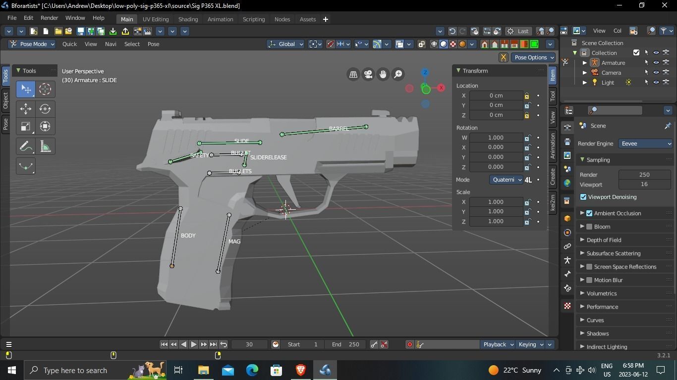 3D model Low-Poly Sig P365 XL VR / AR / low-poly | CGTrader