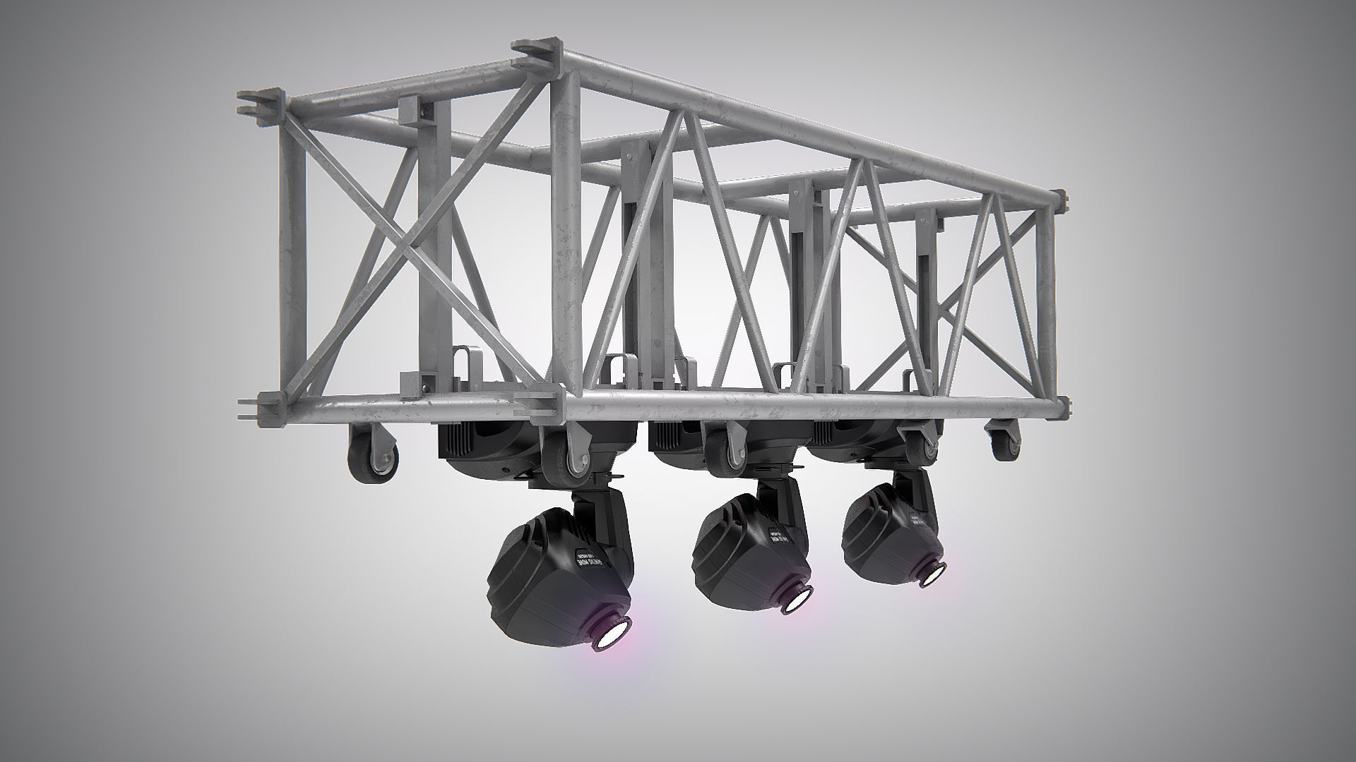 3D model Truss With Moving Lights PBR VR / AR / low-poly | CGTrader