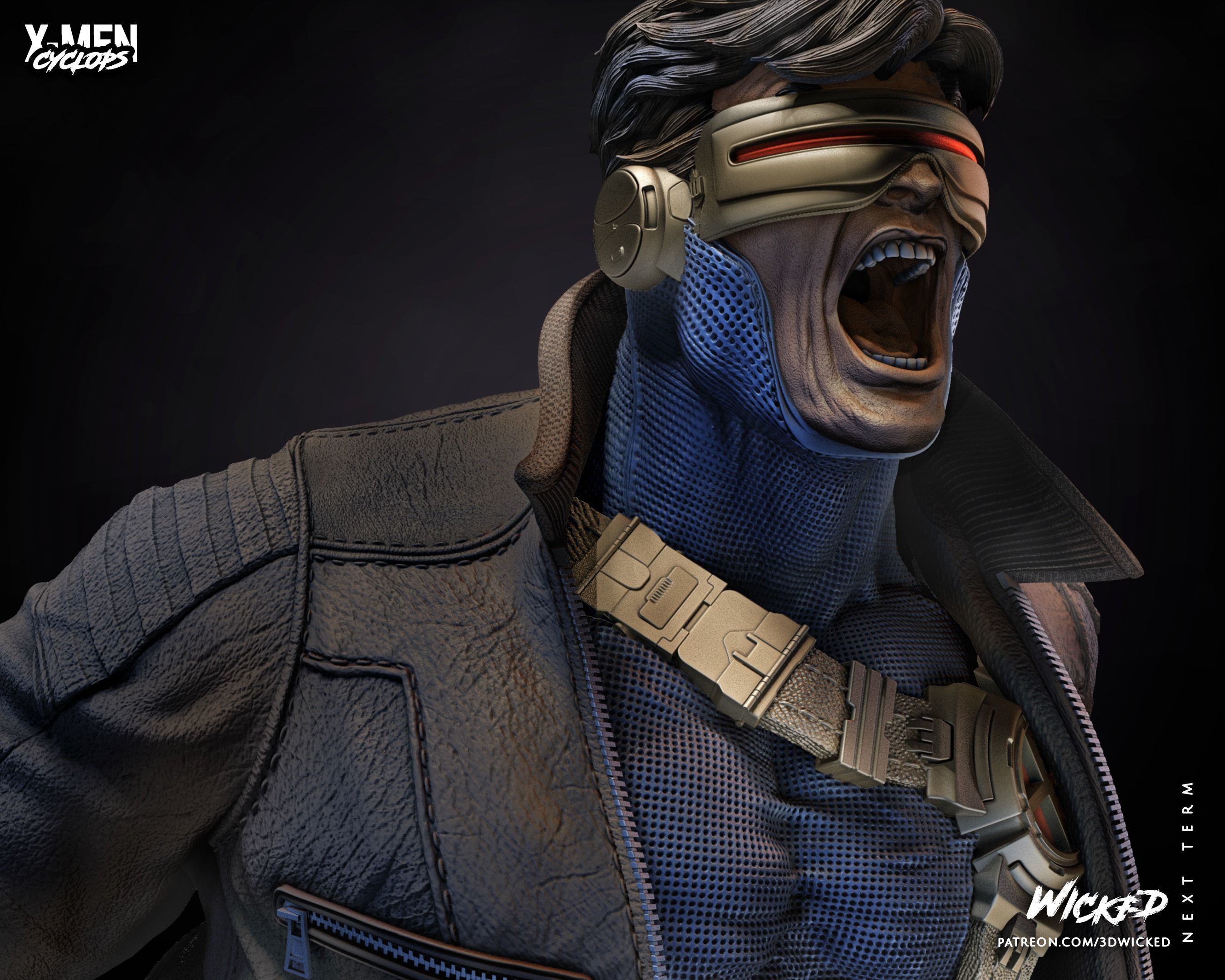 Wicked Marvel Cyclops Bust ready for 3d printing free 3D model 3D ...