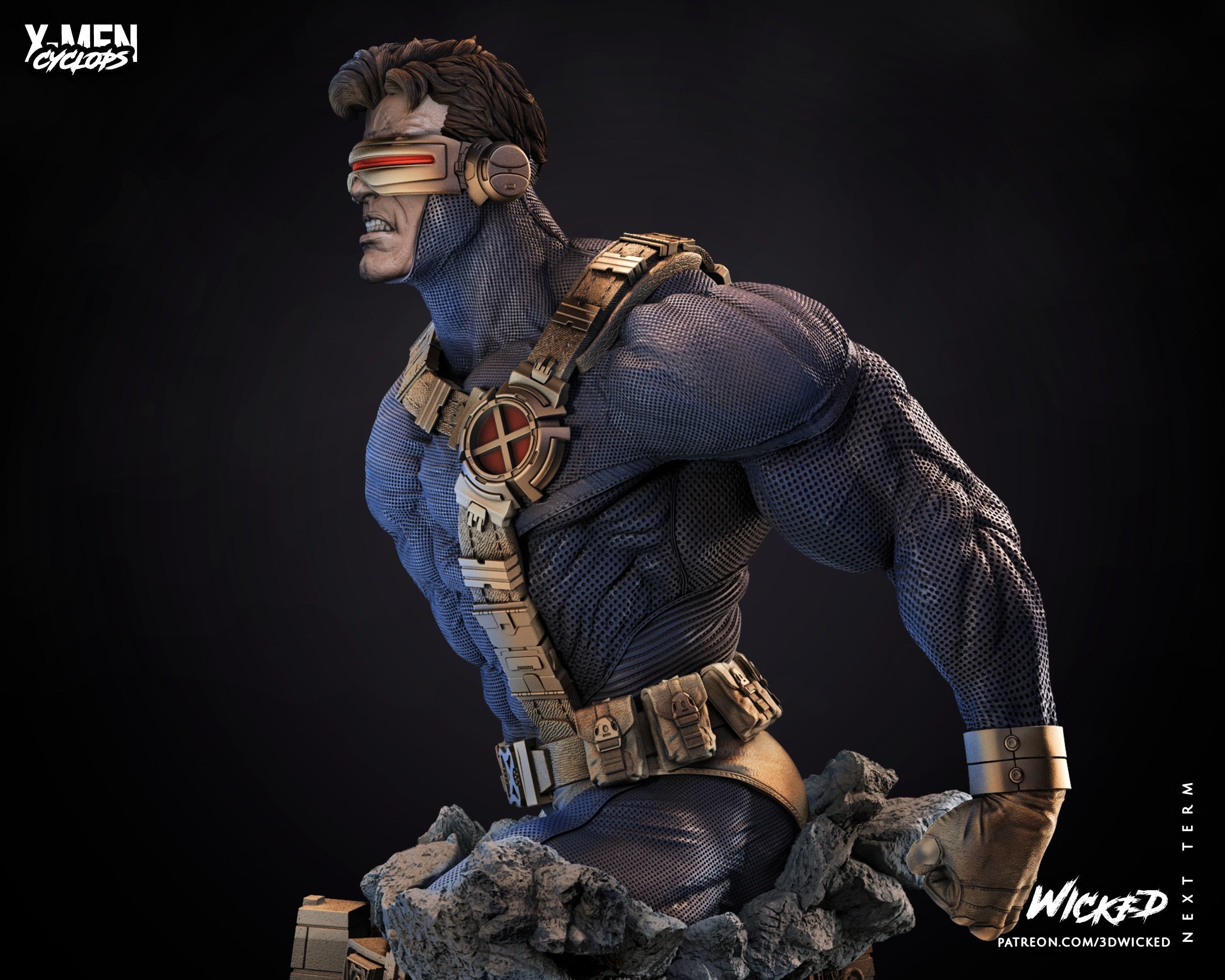 Wicked Marvel Cyclops Bust ready for 3d printing free 3D model 3D ...