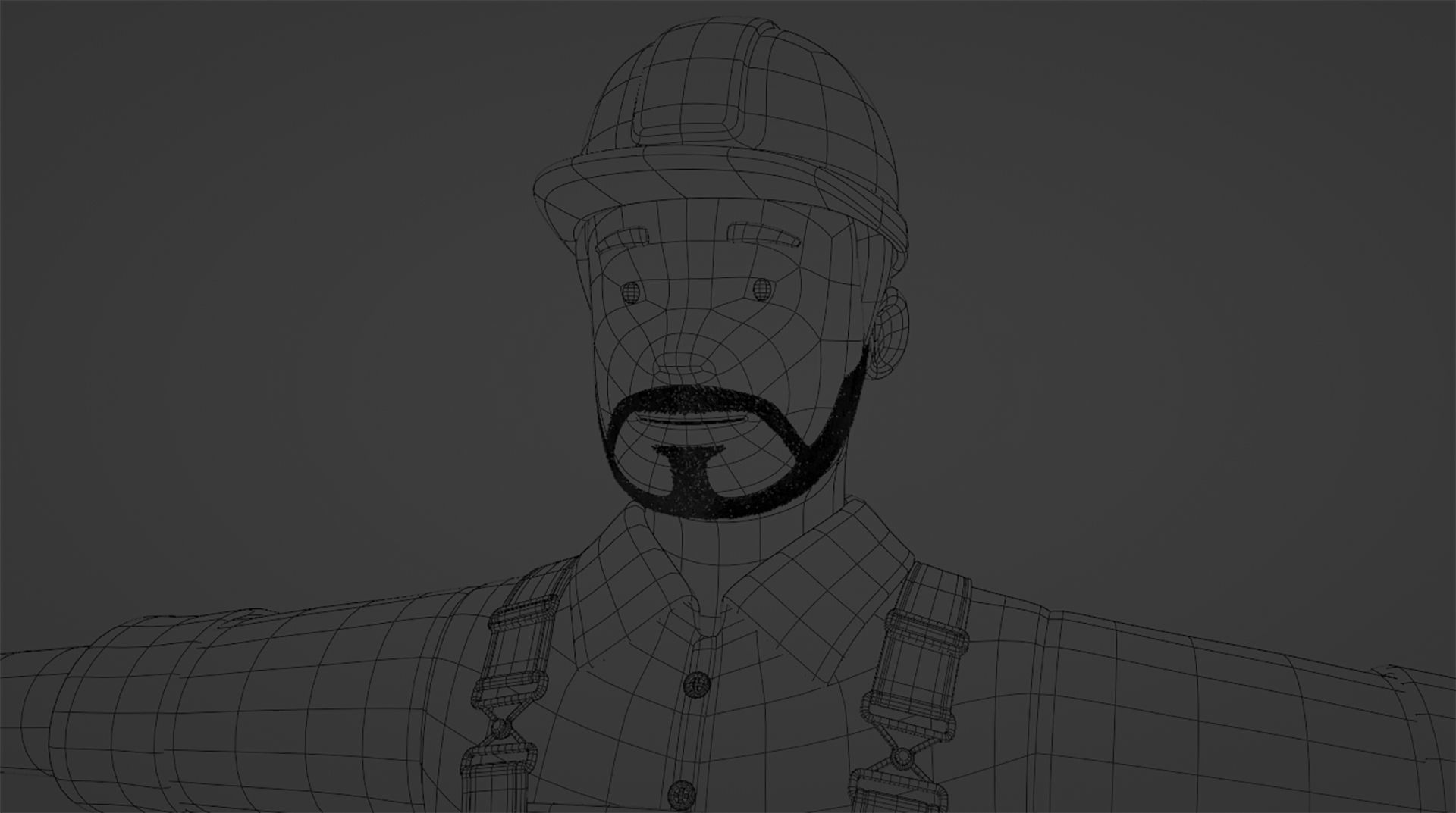 3D model Male Cartoon Worker Builder Illustration Character VR / AR ...