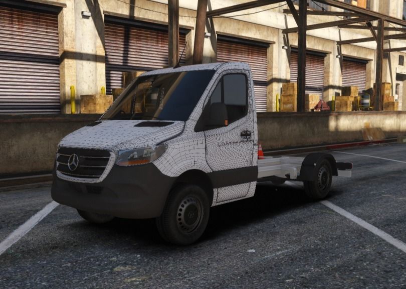 3D model 2018 Sprinter chassis and cab VR / AR / low-poly | CGTrader