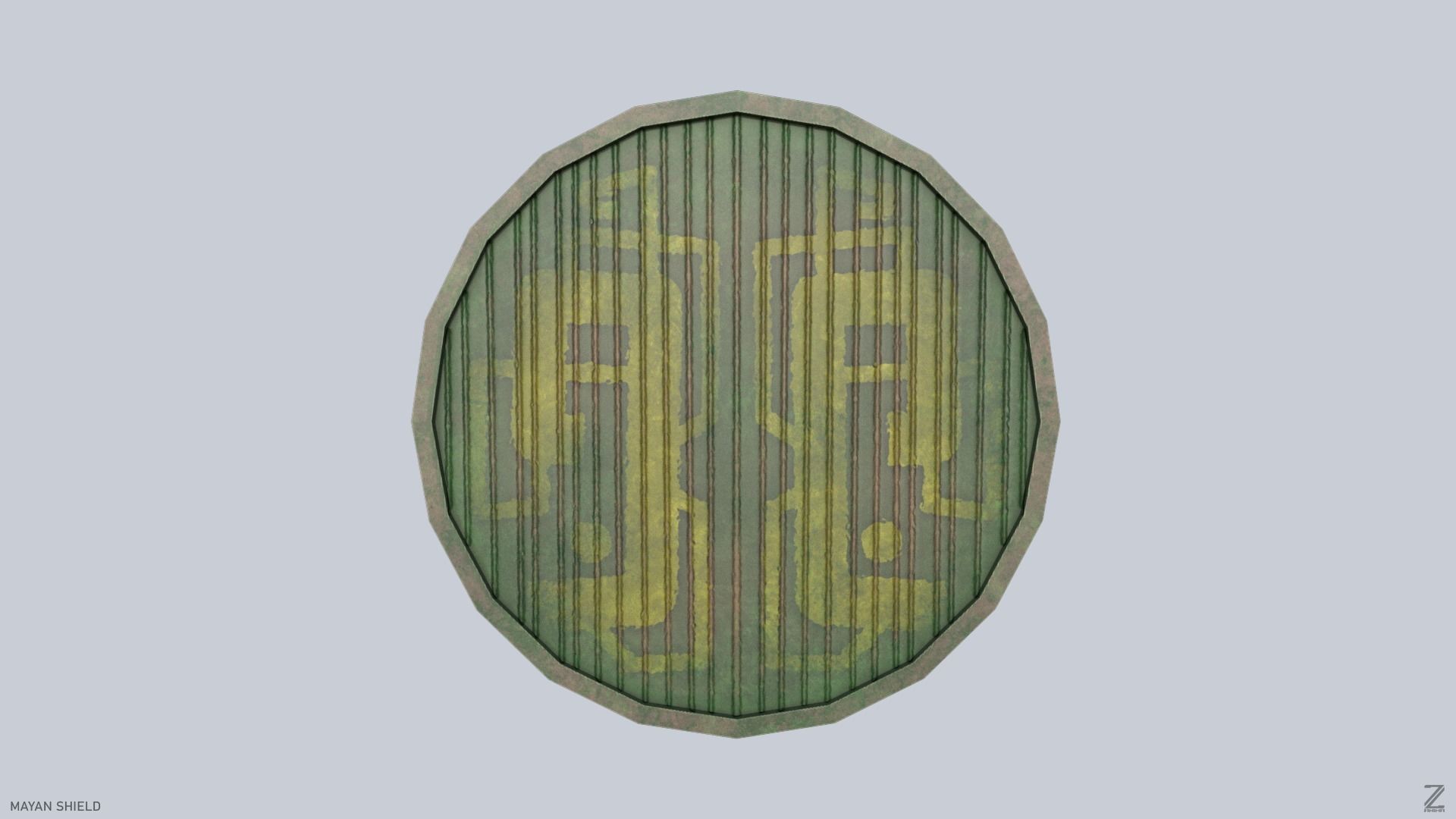 3D model Mayan shield VR / AR / low-poly | CGTrader
