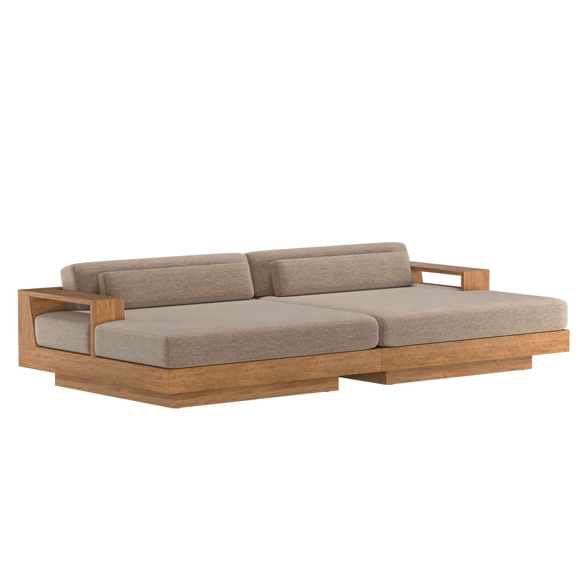 CAPE TOWN TEAK MODULAR DAYBED 3D model | CGTrader
