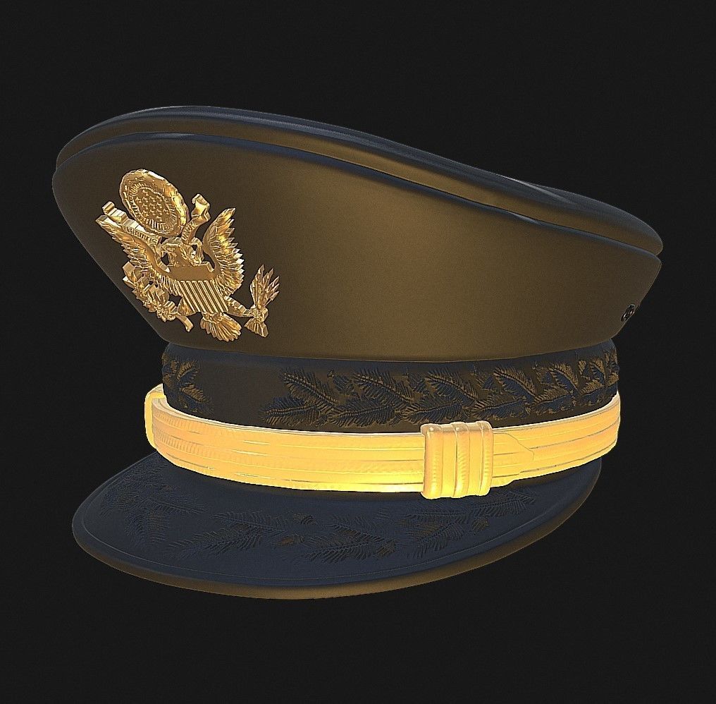 Military General s Hat 3D model 3D printable | CGTrader