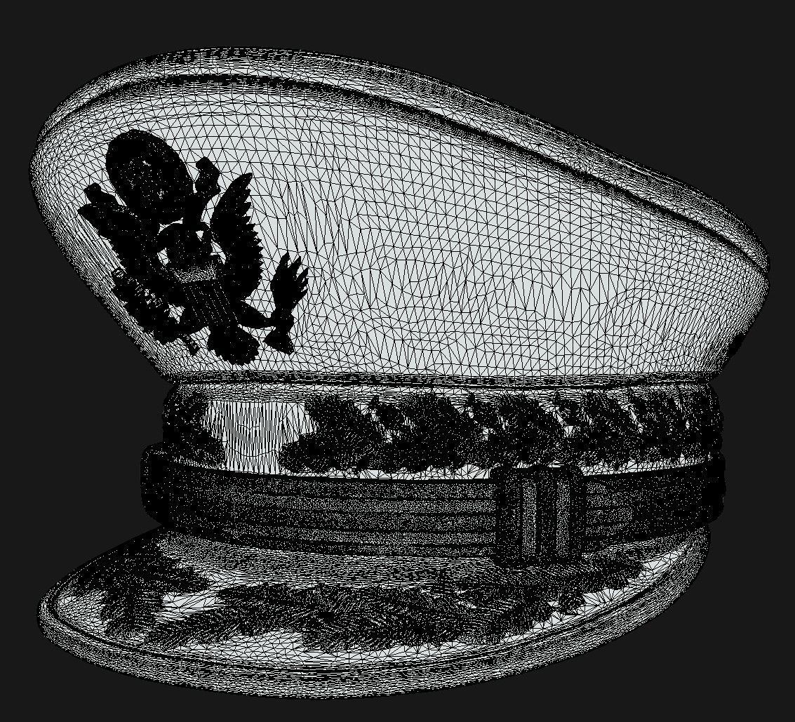 Military General s Hat 3D model 3D printable | CGTrader