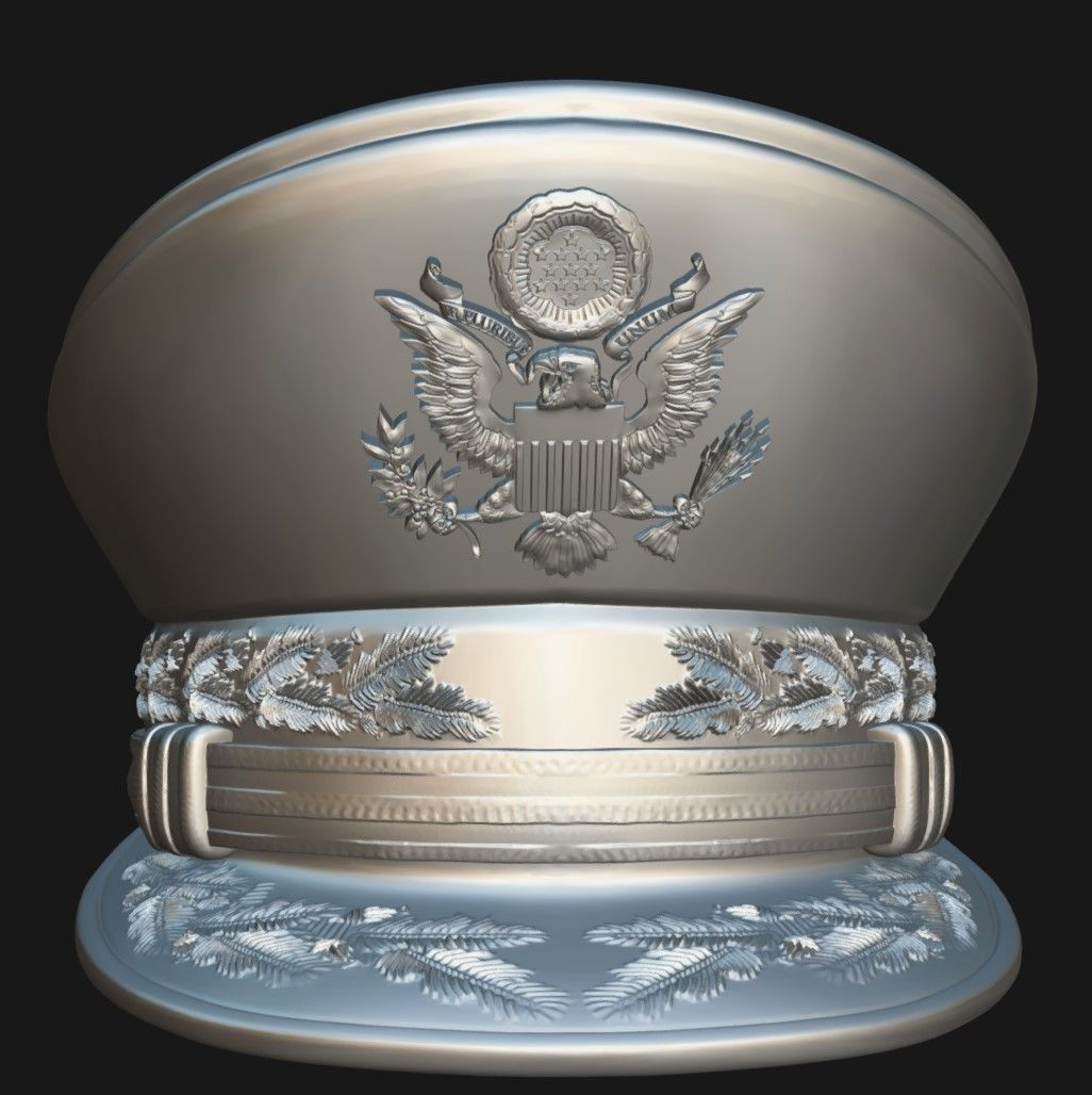 Military General s Hat 3D model 3D printable | CGTrader