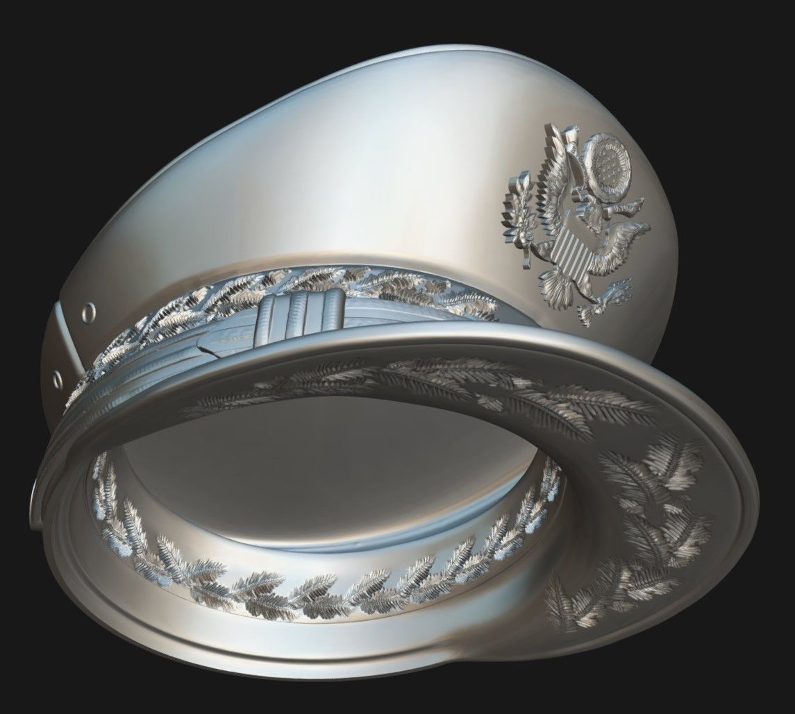 Military General s Hat 3D model 3D printable | CGTrader