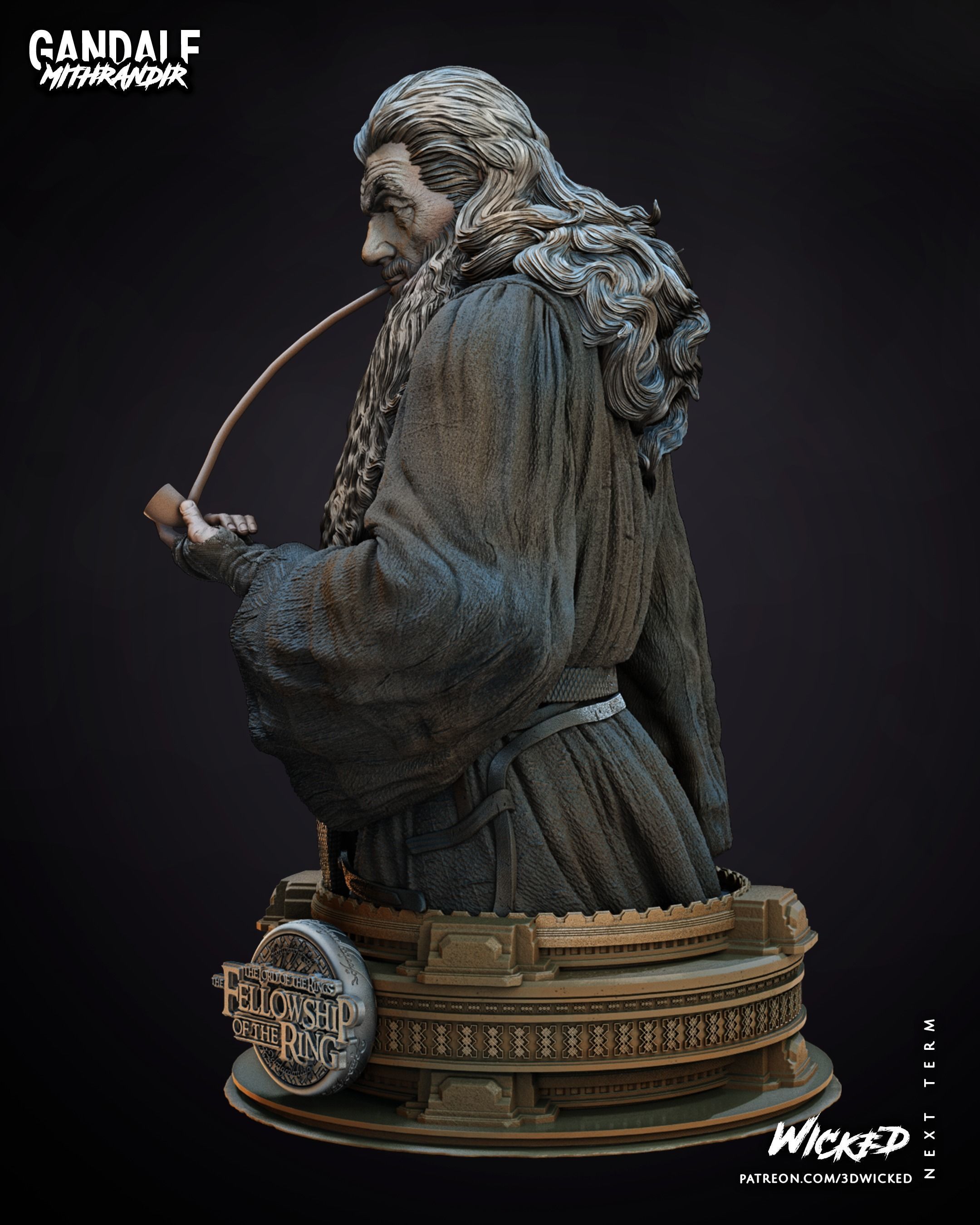 Wicked Movies Gandalf Bust ready for 3D printing free 3D model 3D ...