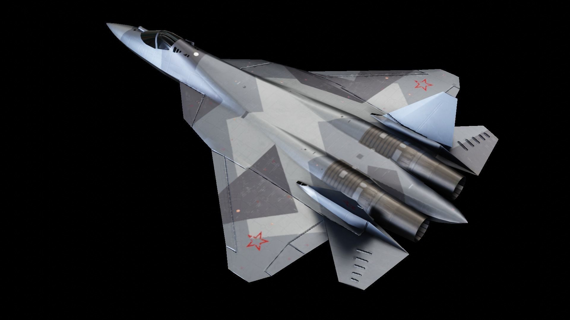 3D model SU-57 Russian Strike Fighter VR / AR / low-poly | CGTrader