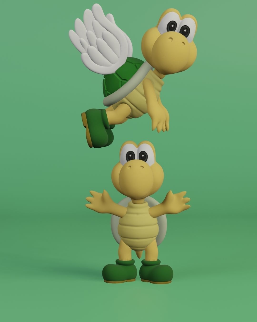 Koopa Troopa 3D model 3D printable | CGTrader