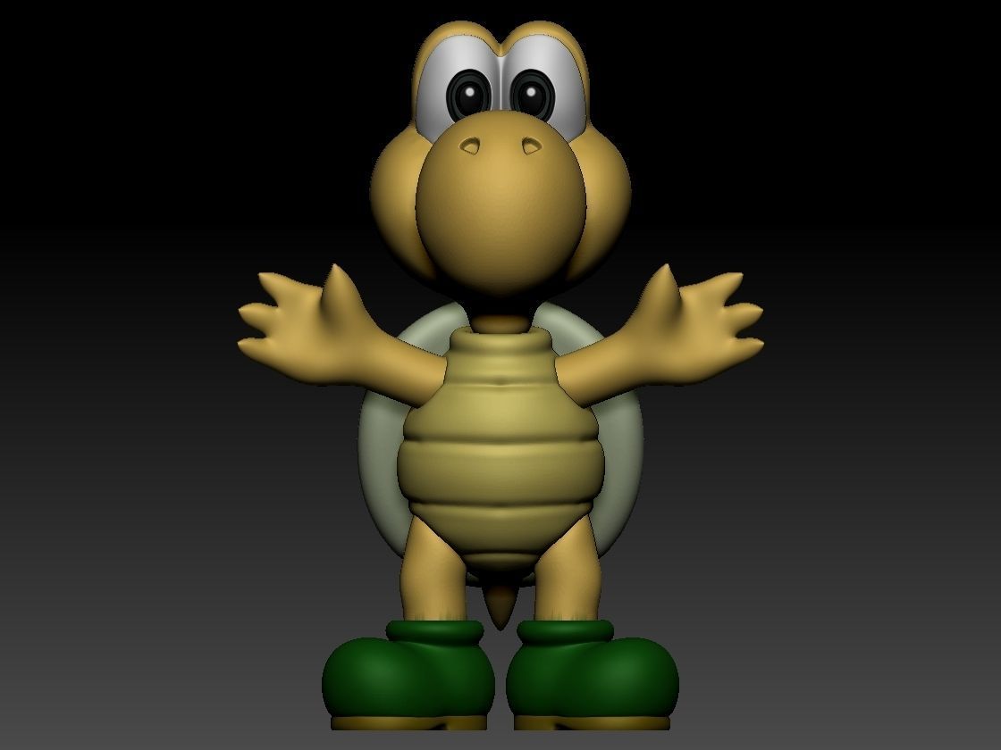 Koopa Troopa 3D model 3D printable | CGTrader