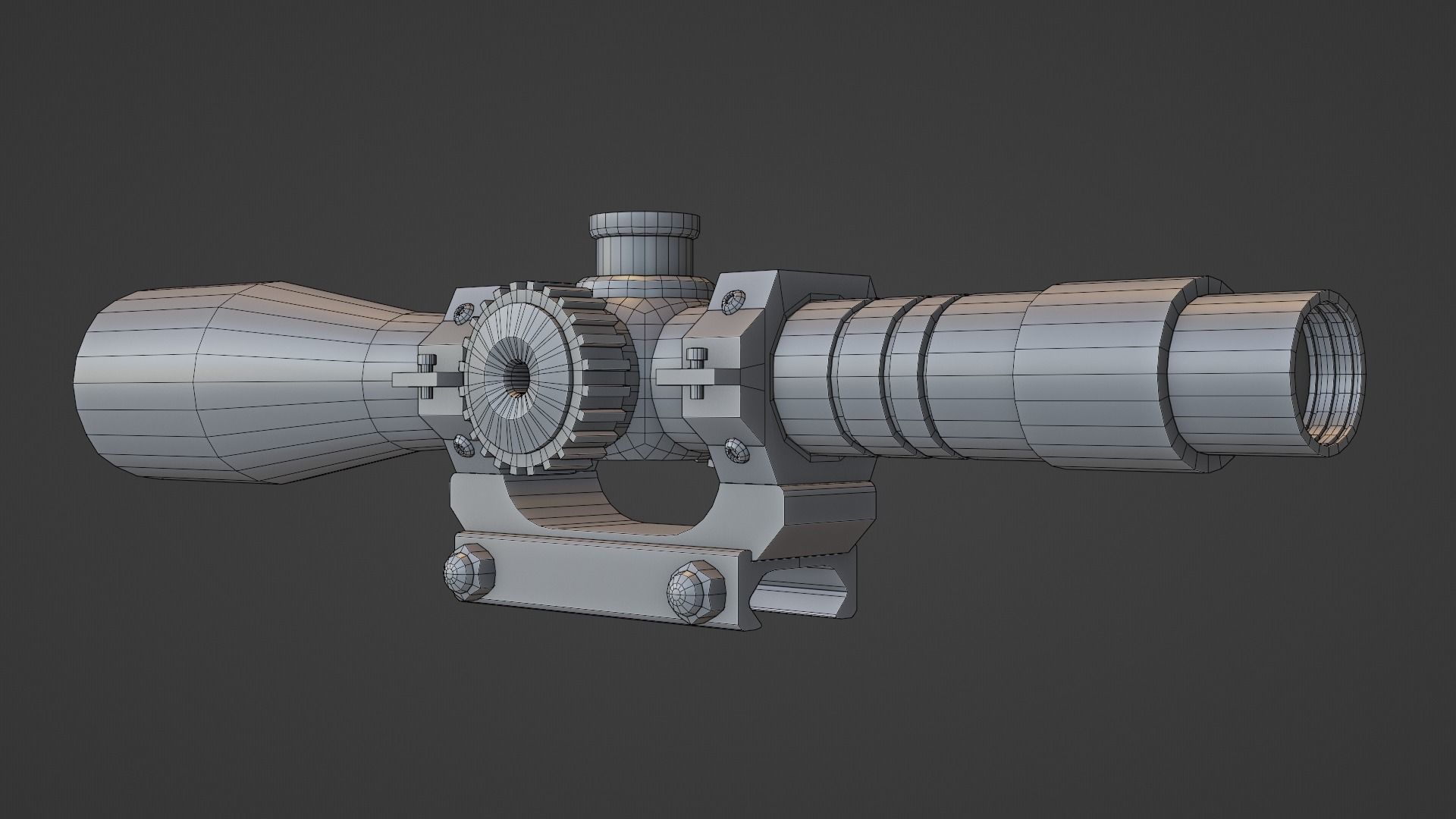 3D model Rifle Scope x4 model low-poly VR / AR / low-poly | CGTrader