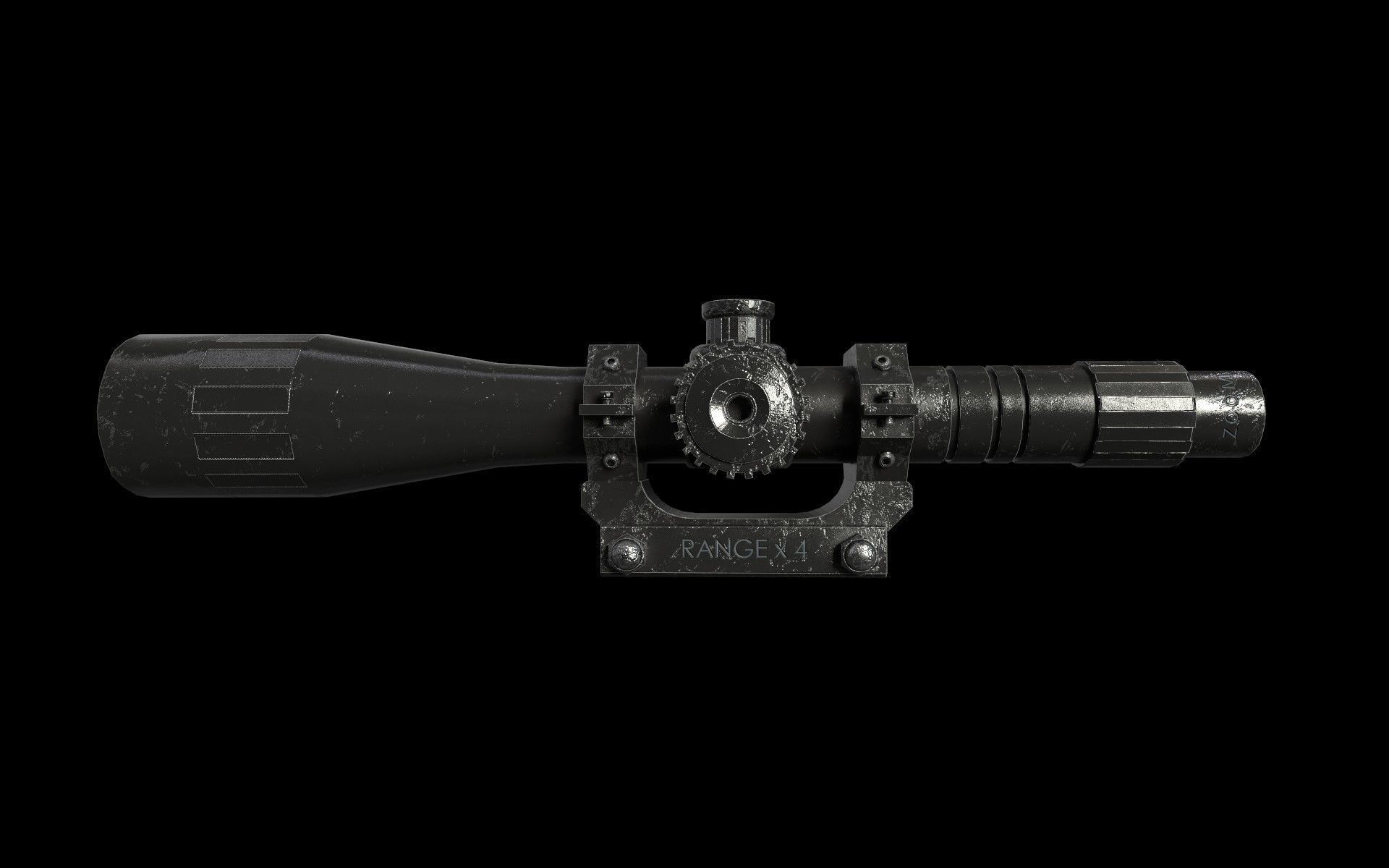 3D model Rifle Scope x4 model low-poly VR / AR / low-poly | CGTrader