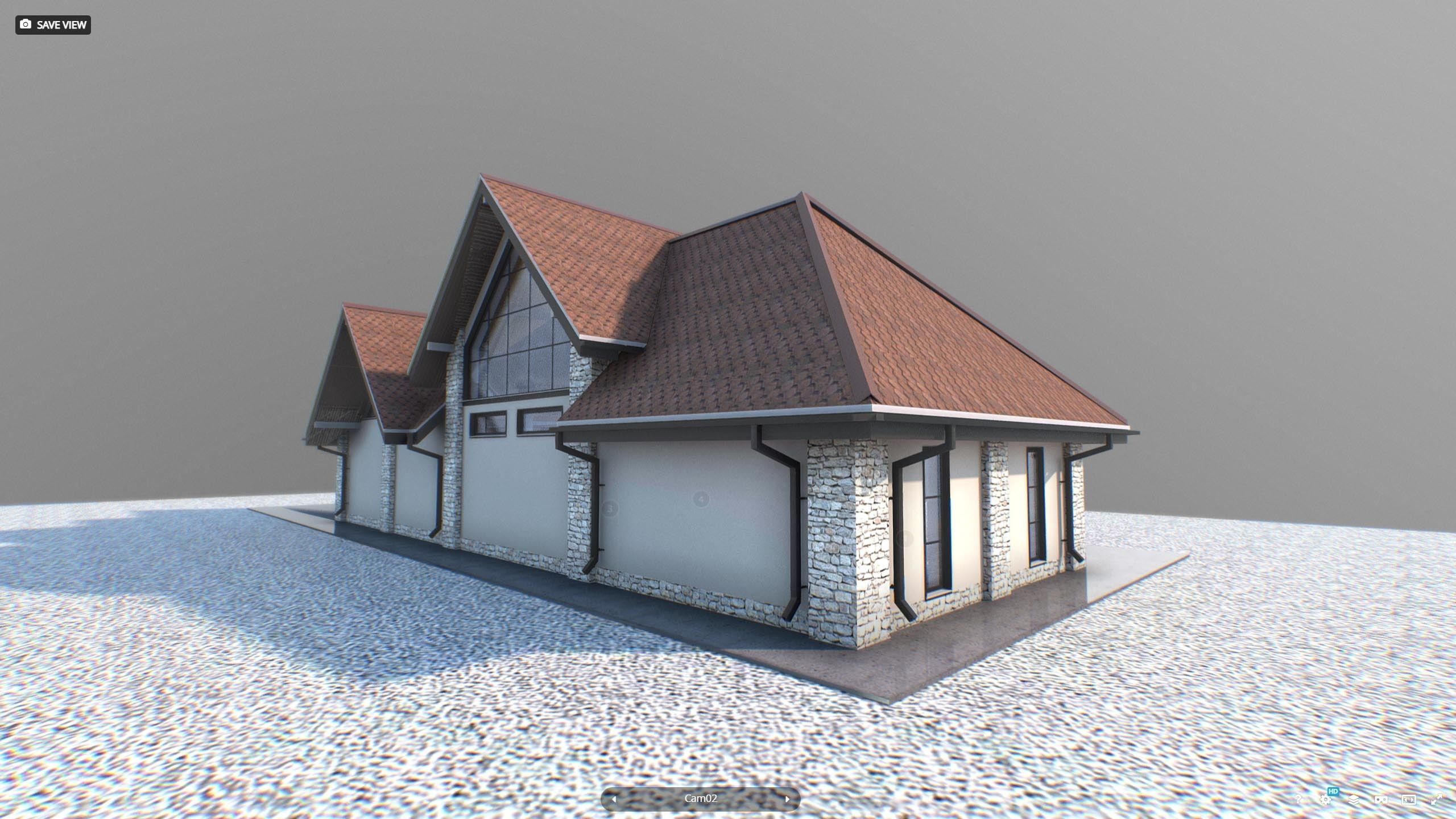 3D model VR Gallery Interior and Exterior VR / AR / low-poly | CGTrader