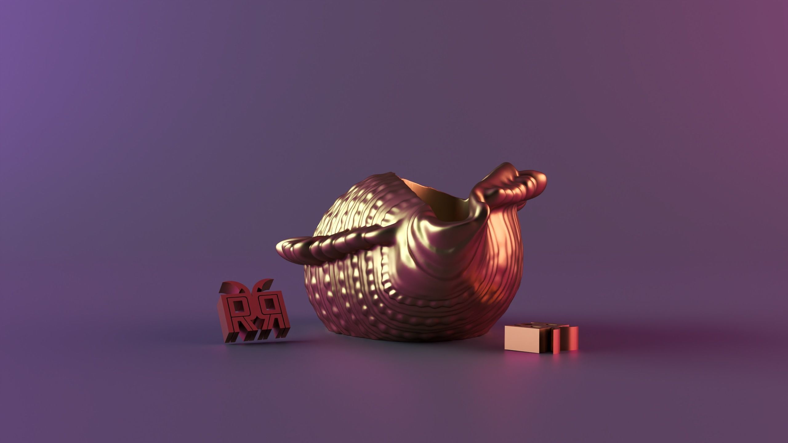 Conch Shell Shape jewelry 3D model 3D printable | CGTrader