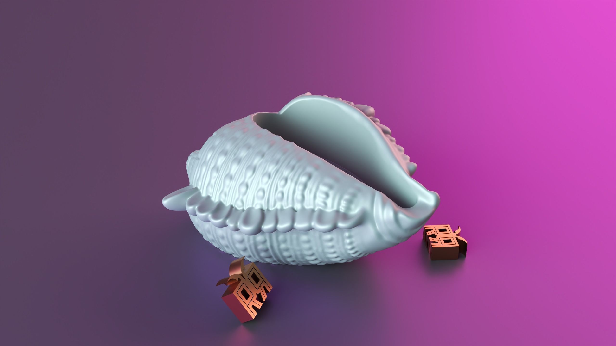 Conch Shell Shape jewelry 3D model 3D printable | CGTrader