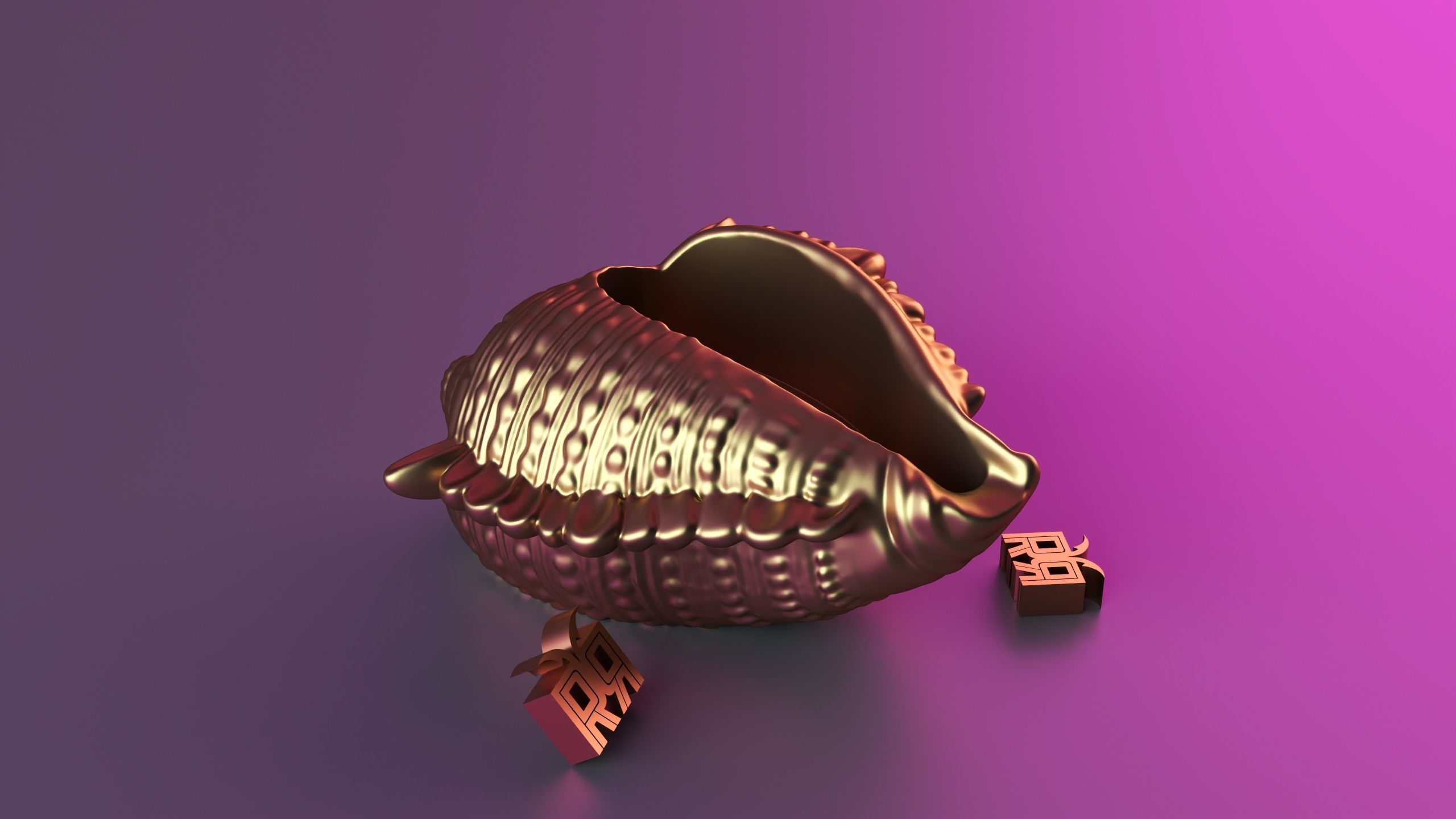 Conch Shell Shape jewelry 3D model 3D printable | CGTrader