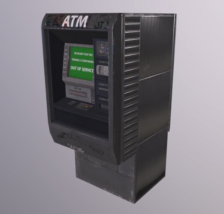 3D model ATM PBR VR / AR / low-poly | CGTrader