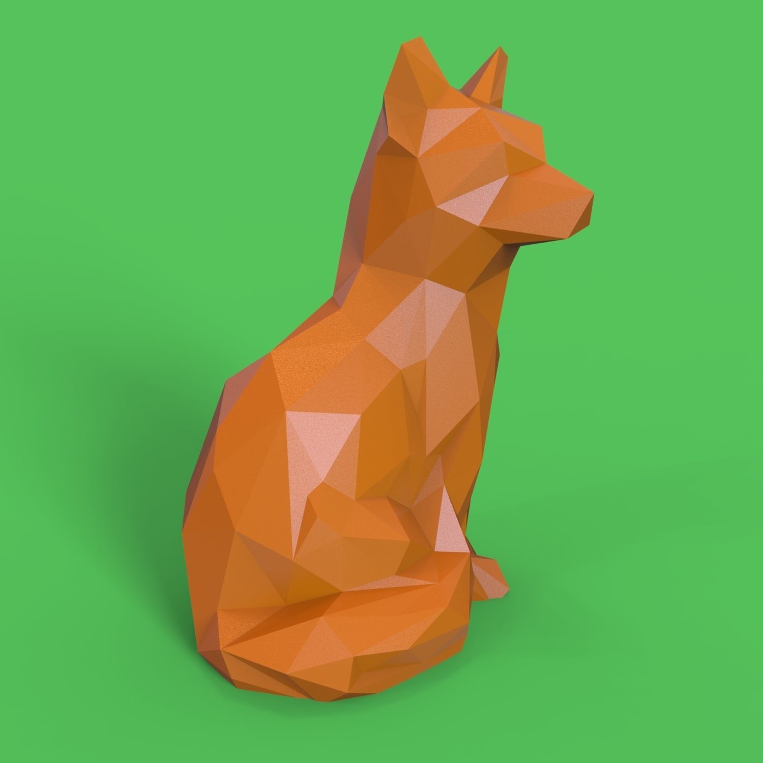 Low Poly Fox free 3D model 3D printable | CGTrader