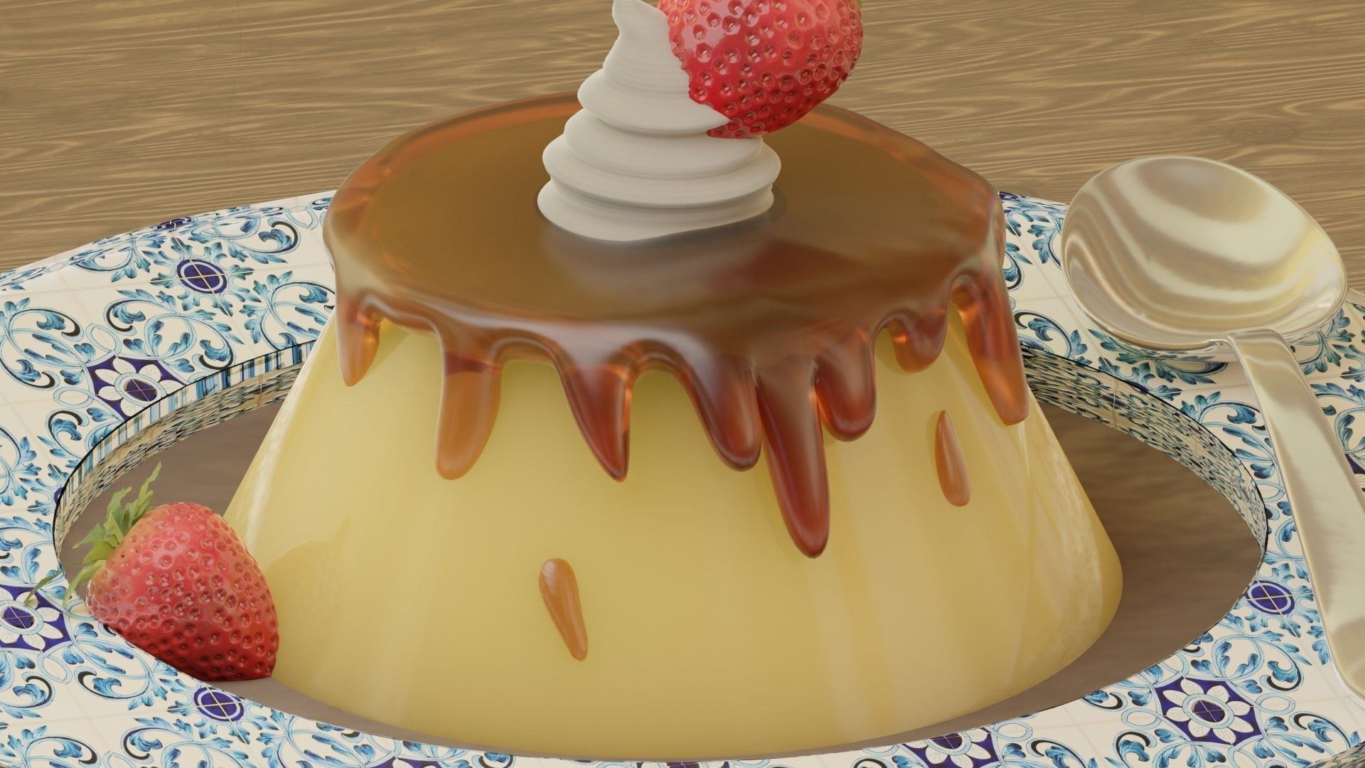 3D model Pudding VR / AR / low-poly | CGTrader