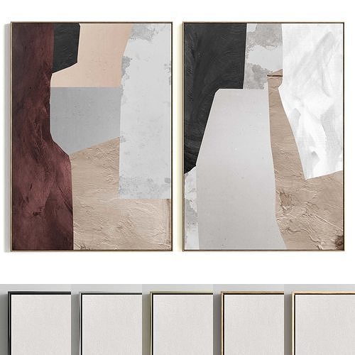 3D model Plaster Two Photo Frame 239 VR / AR / low-poly | CGTrader