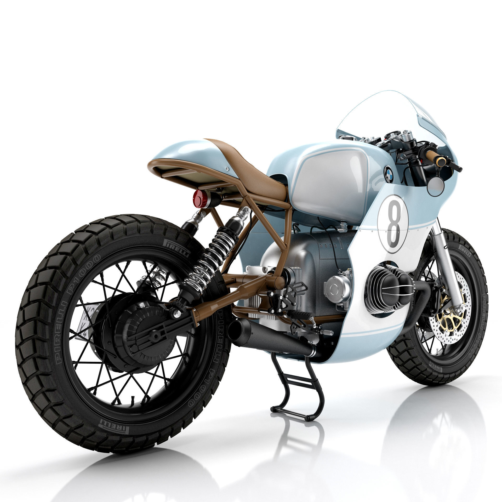 Cafe Racer R80 Motorcycle 3D model | CGTrader