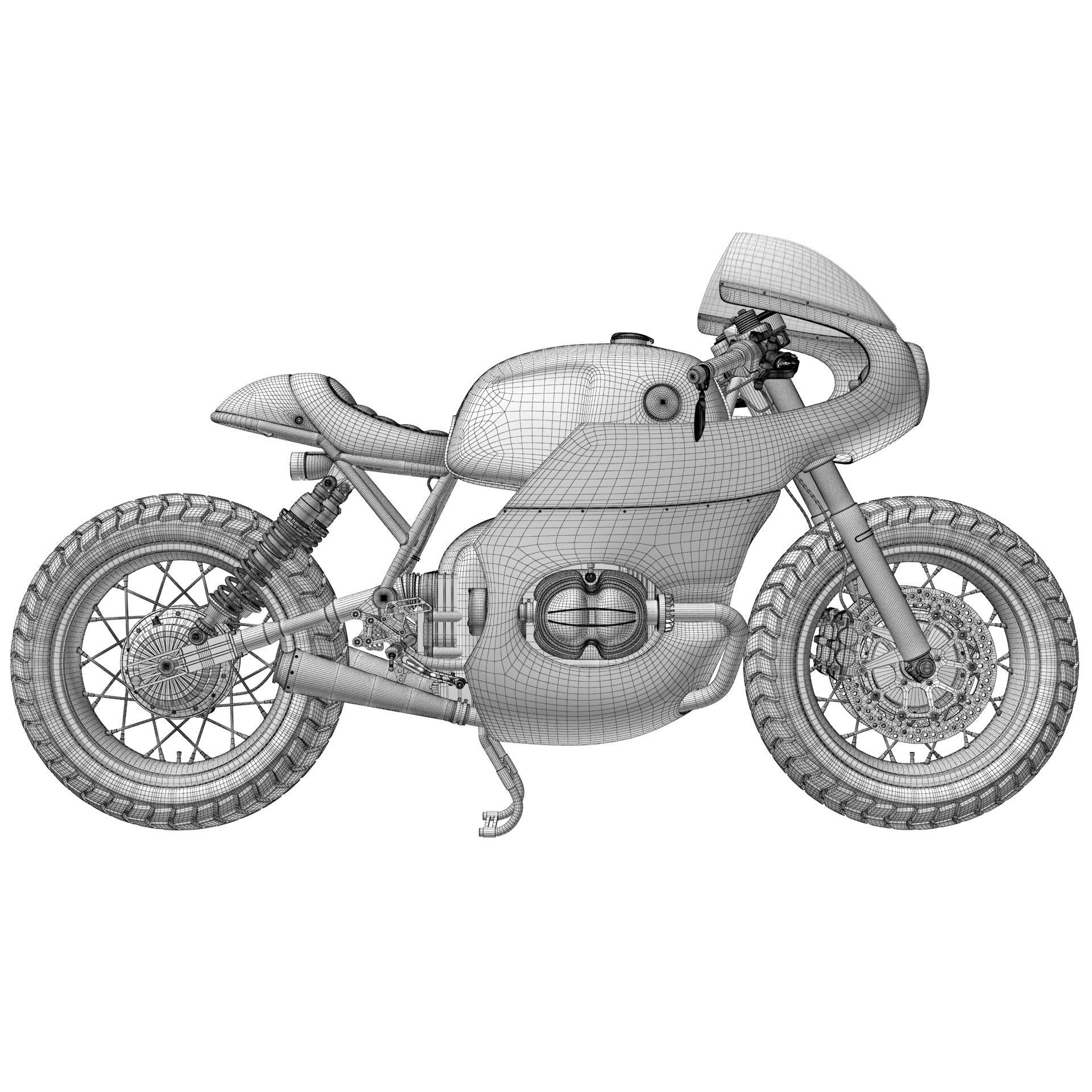 Cafe Racer R80 Motorcycle 3D model | CGTrader