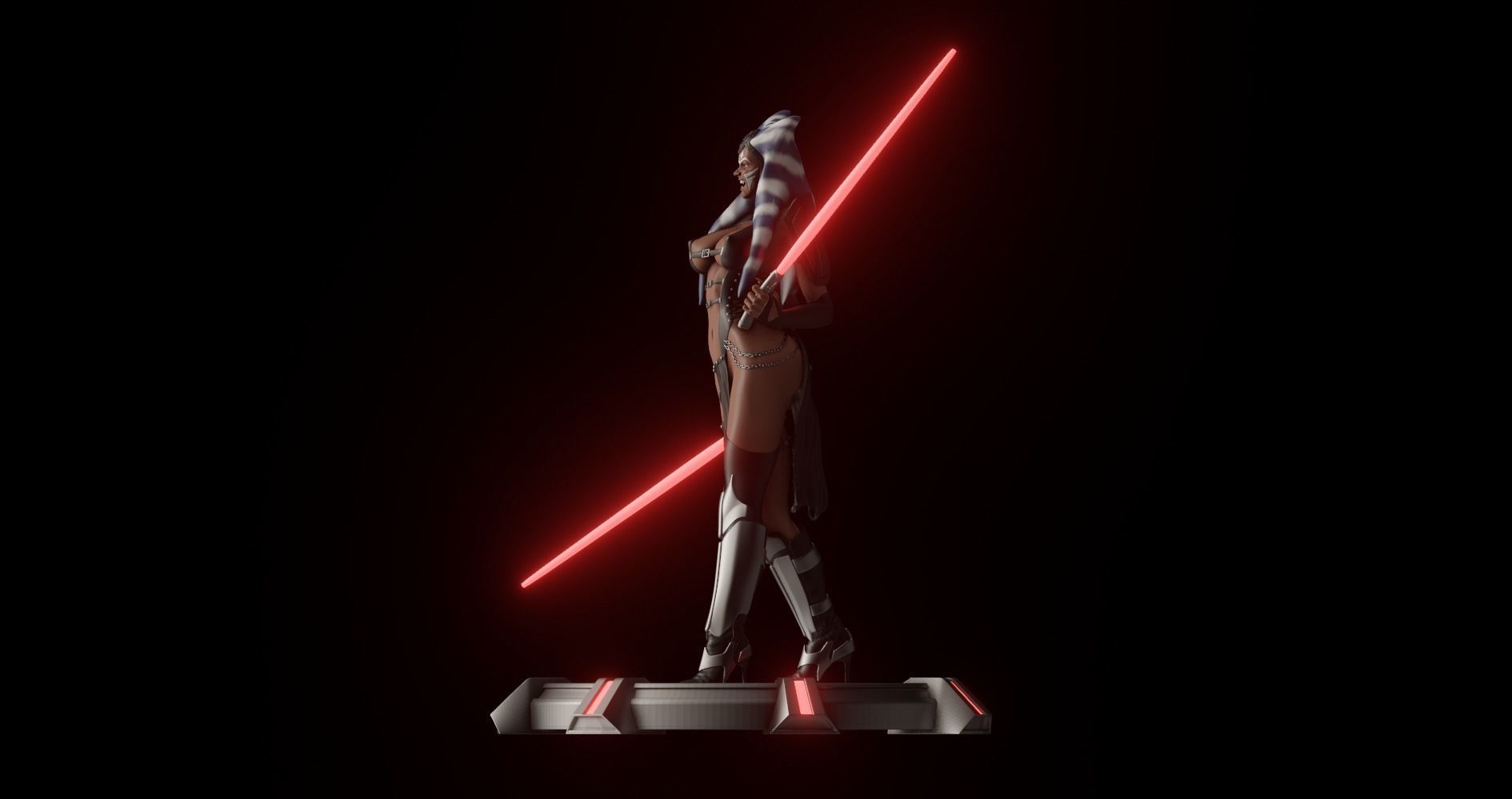 Star Wars Ashoka Tano Sith - UPGRADE NEW HEAD 3D model 3D printable ...