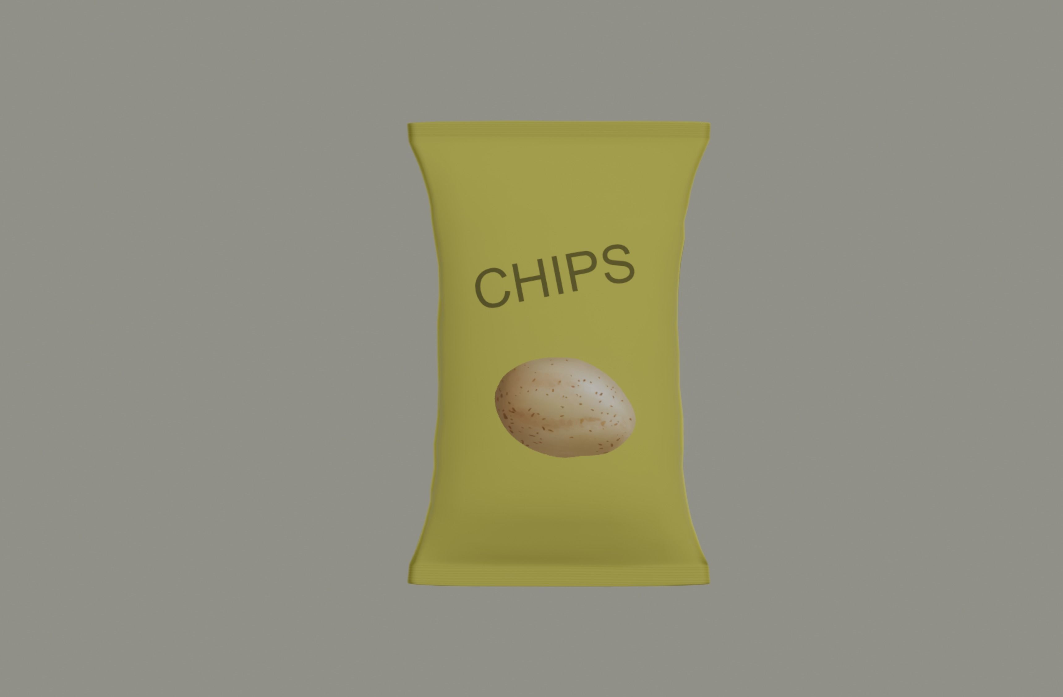 Chip Bag 3D model | CGTrader