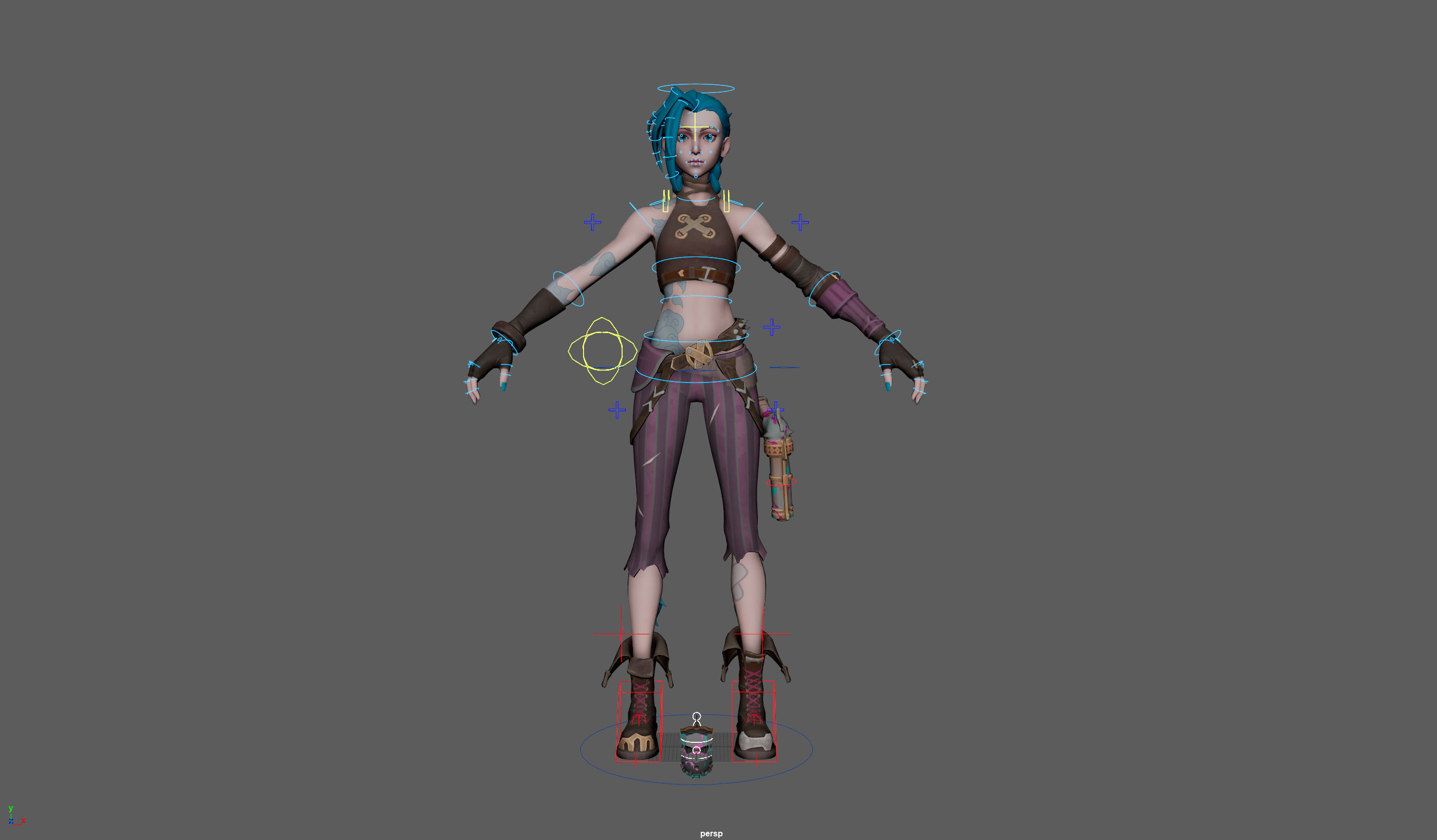 3D model Arcane Jinx Rig VR / AR / low-poly | CGTrader