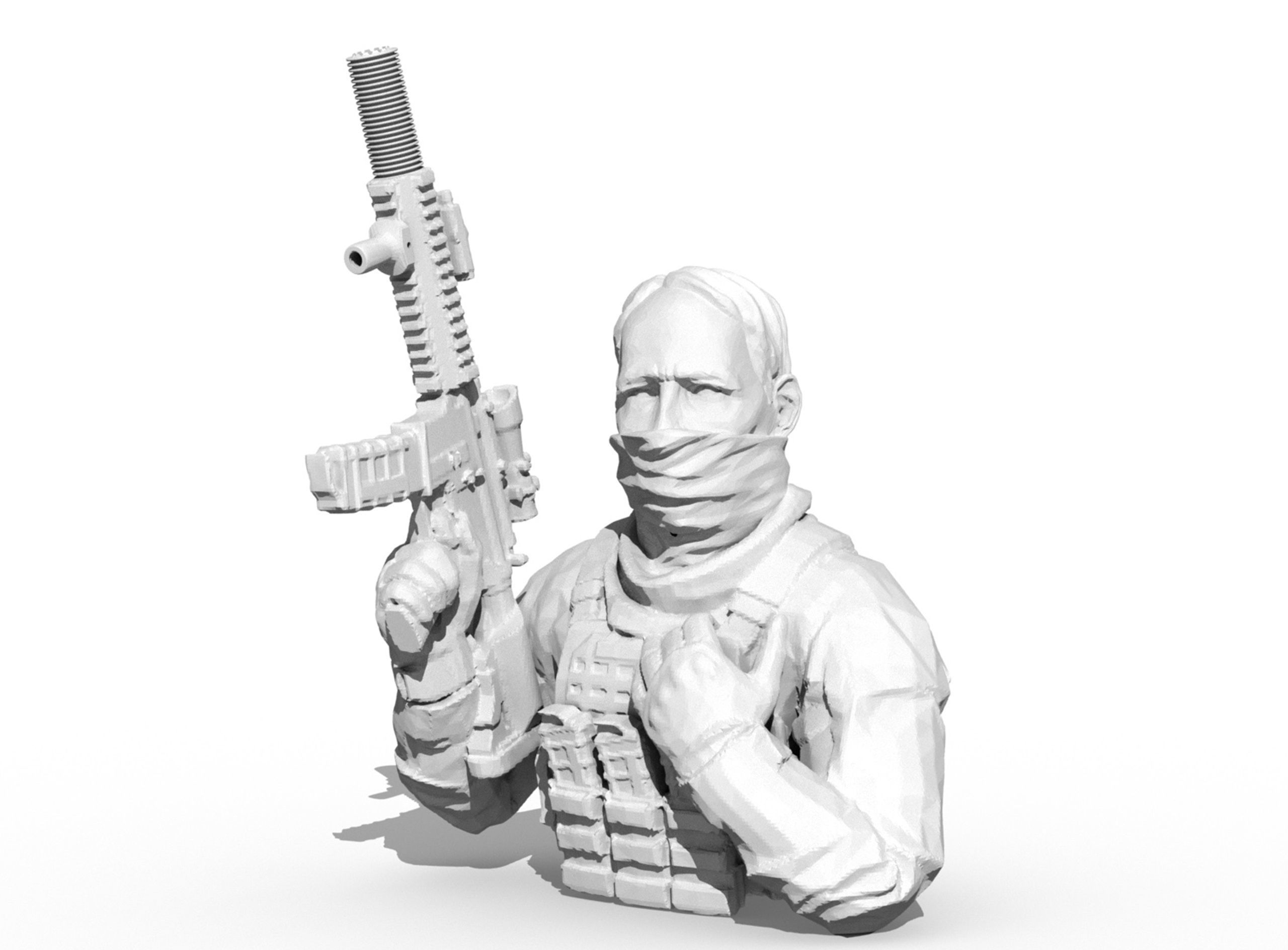 SAS bust 3D model | CGTrader