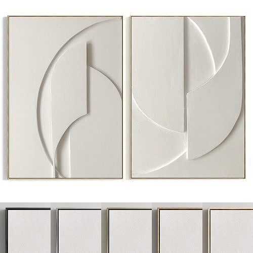 3D model Plaster Two Photo Frame 256 VR / AR / low-poly | CGTrader