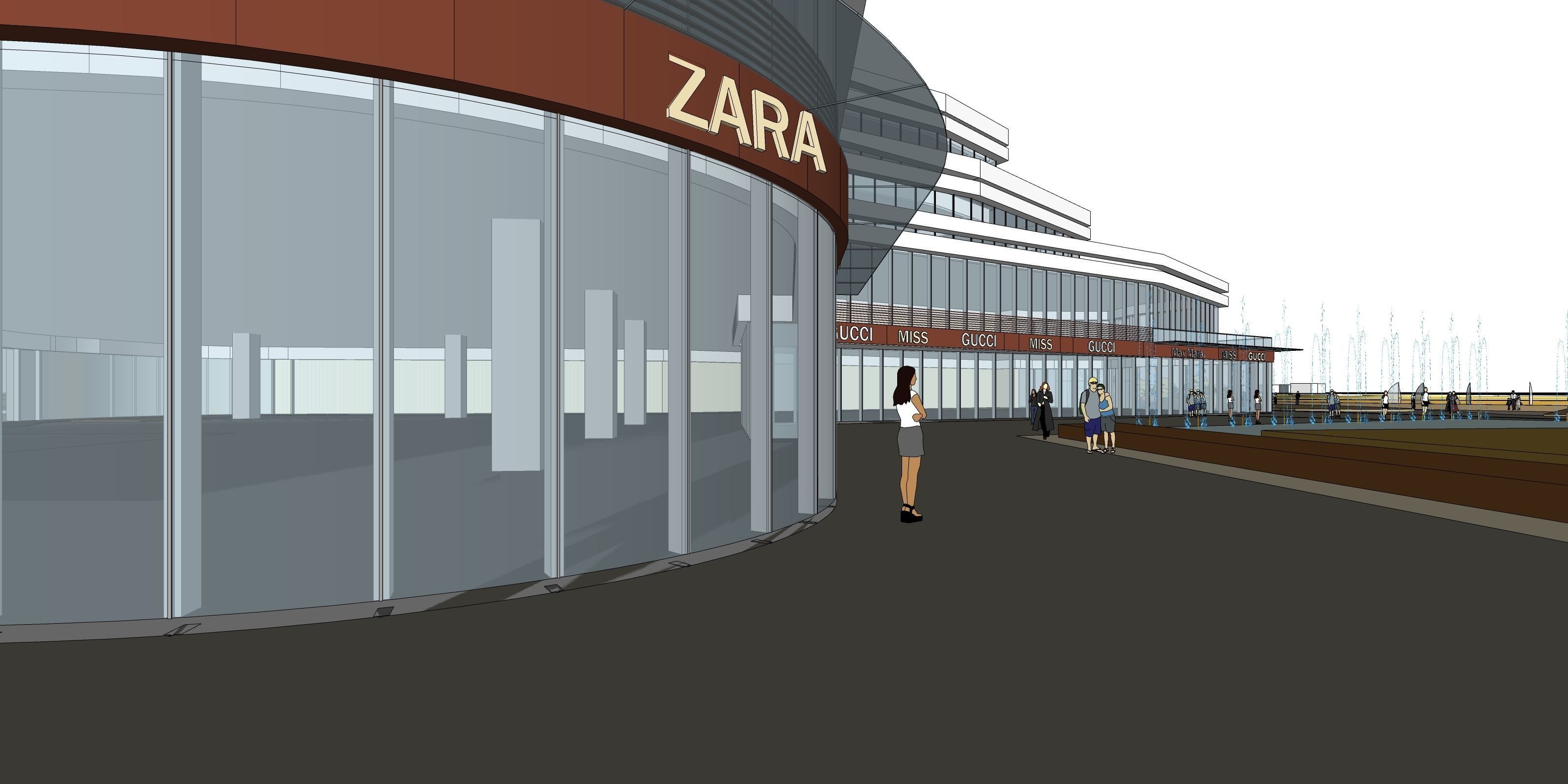 MULTI-STEP BACK DESIGN- The office building 3D model | CGTrader