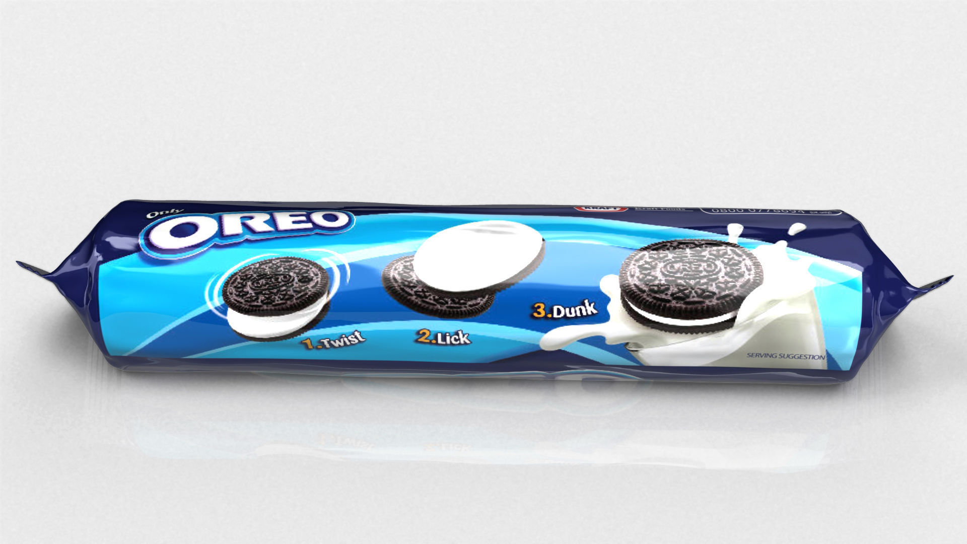 Chocolate biscuit pack 3D model | CGTrader